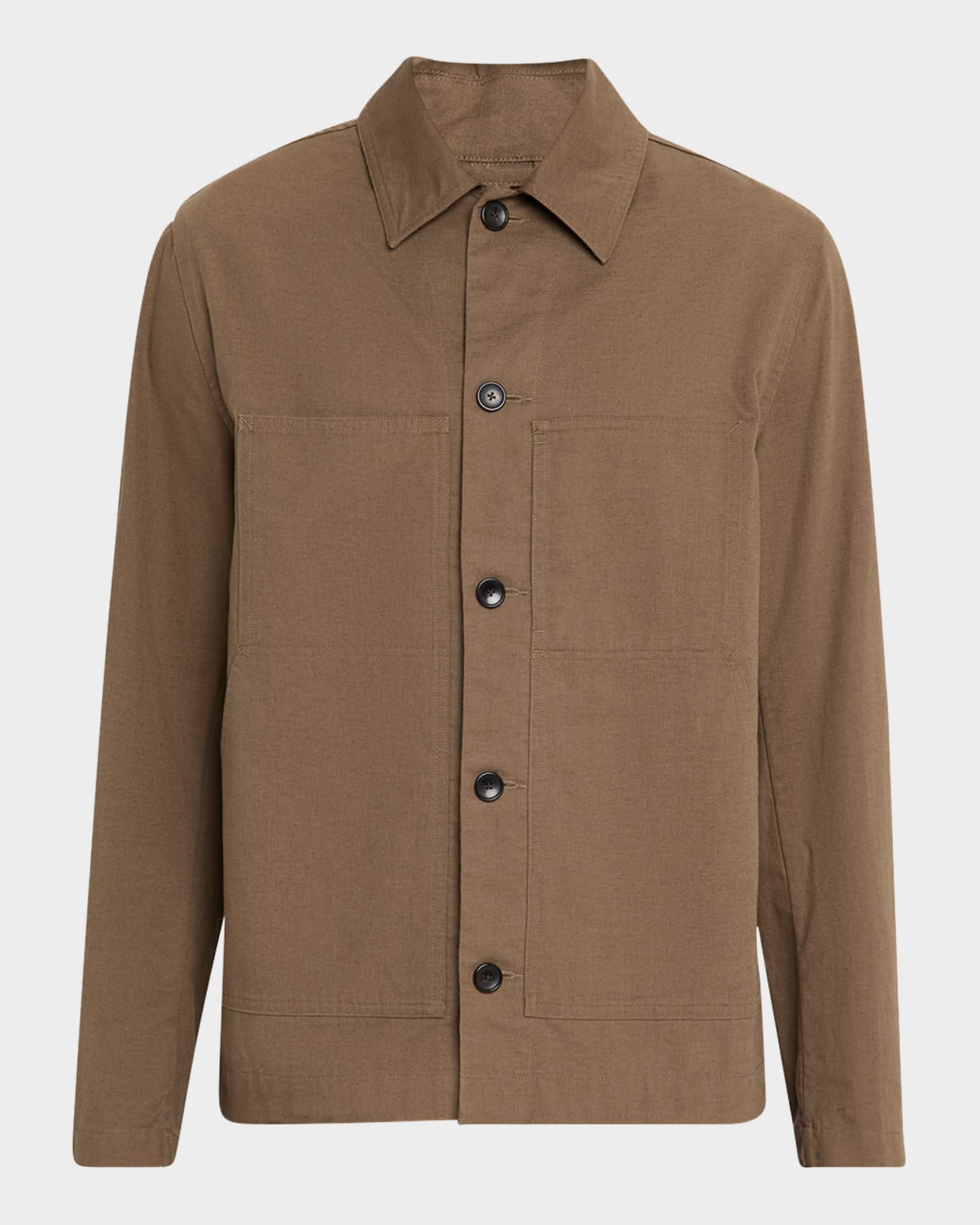 Vince Men's Cotton-Linen Utility Chore Jacket | Neiman Marcus