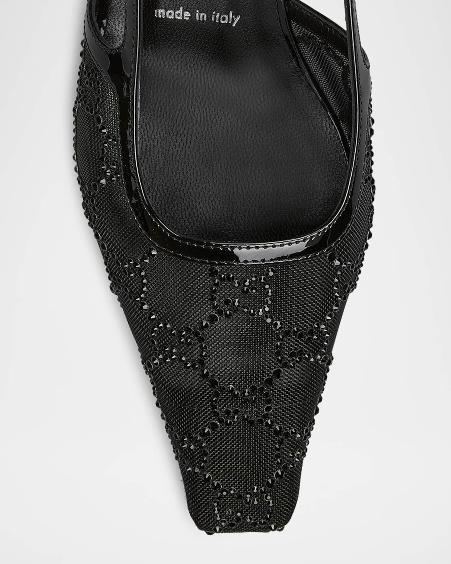 Demi Crystal Mesh Slingback Pumps | Neiman Marcus