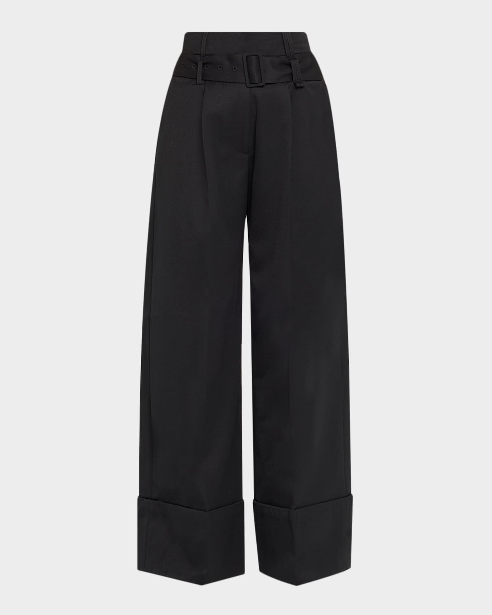 Simone Rocha Multi Belt Loop Wide-Leg Trousers | Neiman Marcus