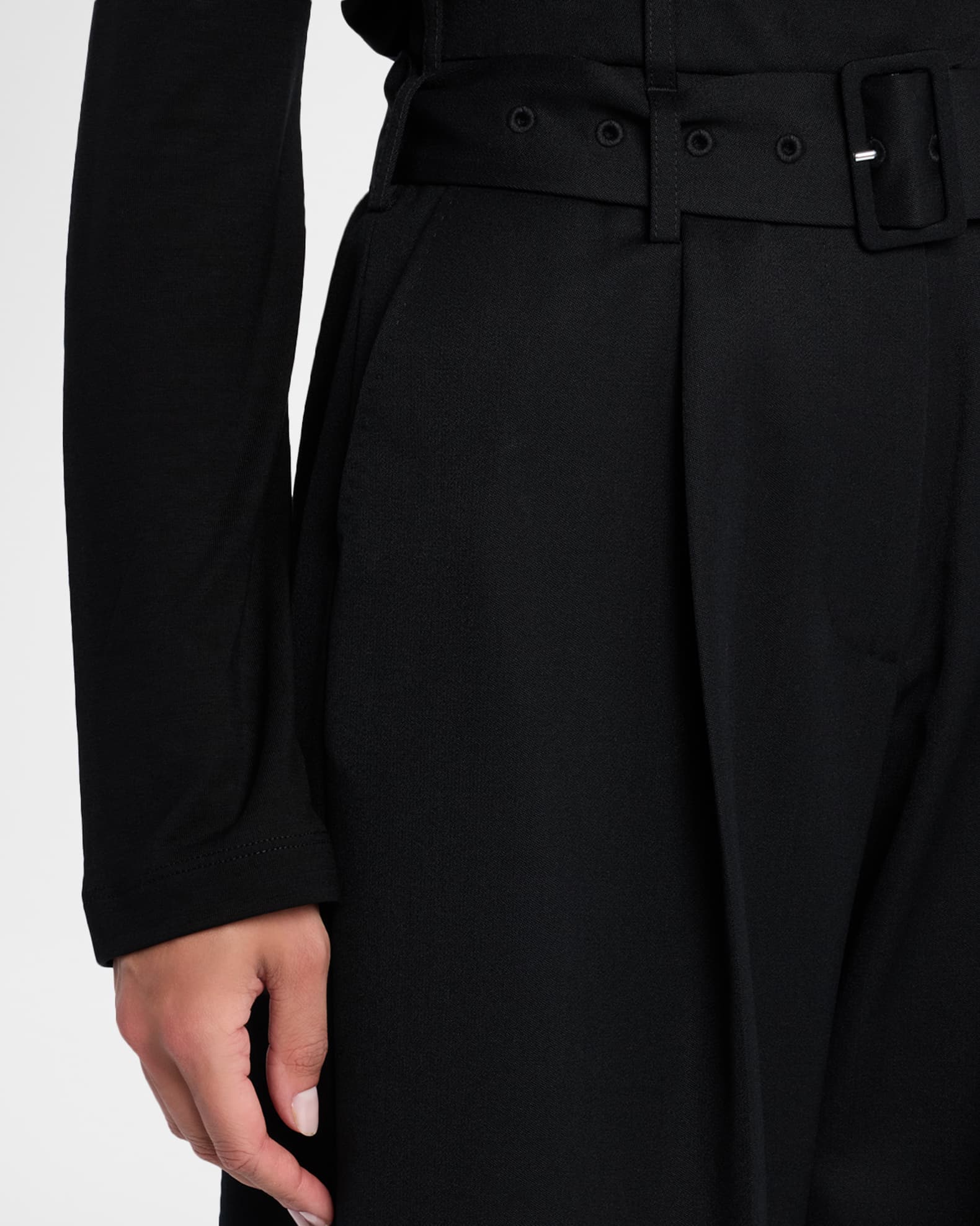 Simone Rocha Multi Belt Loop Wide-Leg Trousers | Neiman Marcus