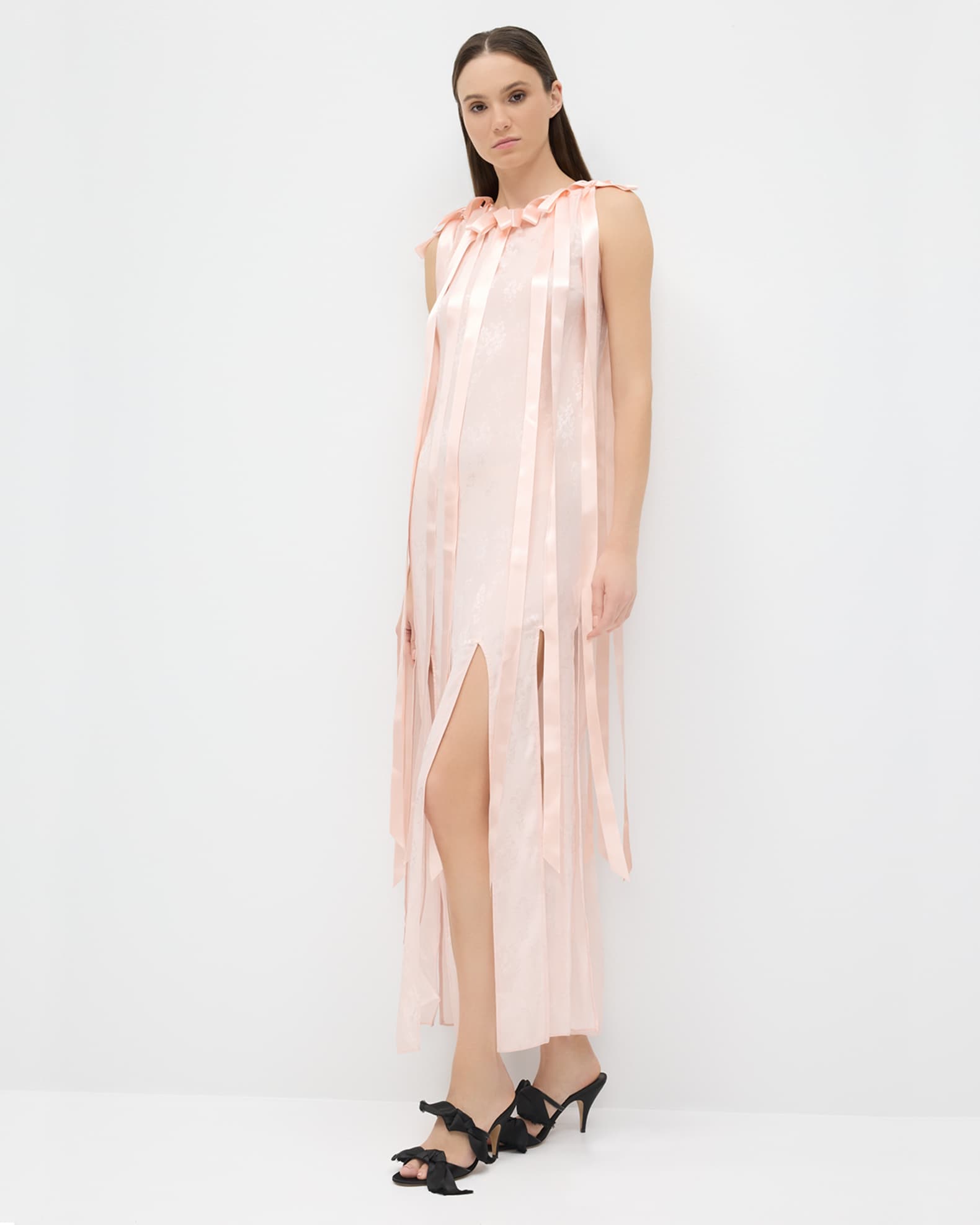 Simone Rocha Unbounded Ribbon Maxi Dress | Neiman Marcus