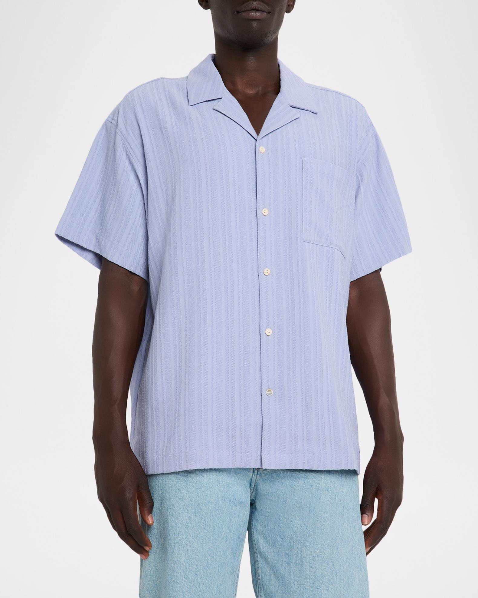 Scotch & Soda Men's Textured Stripe Pocket Short-Sleeve Shirt | Neiman ...
