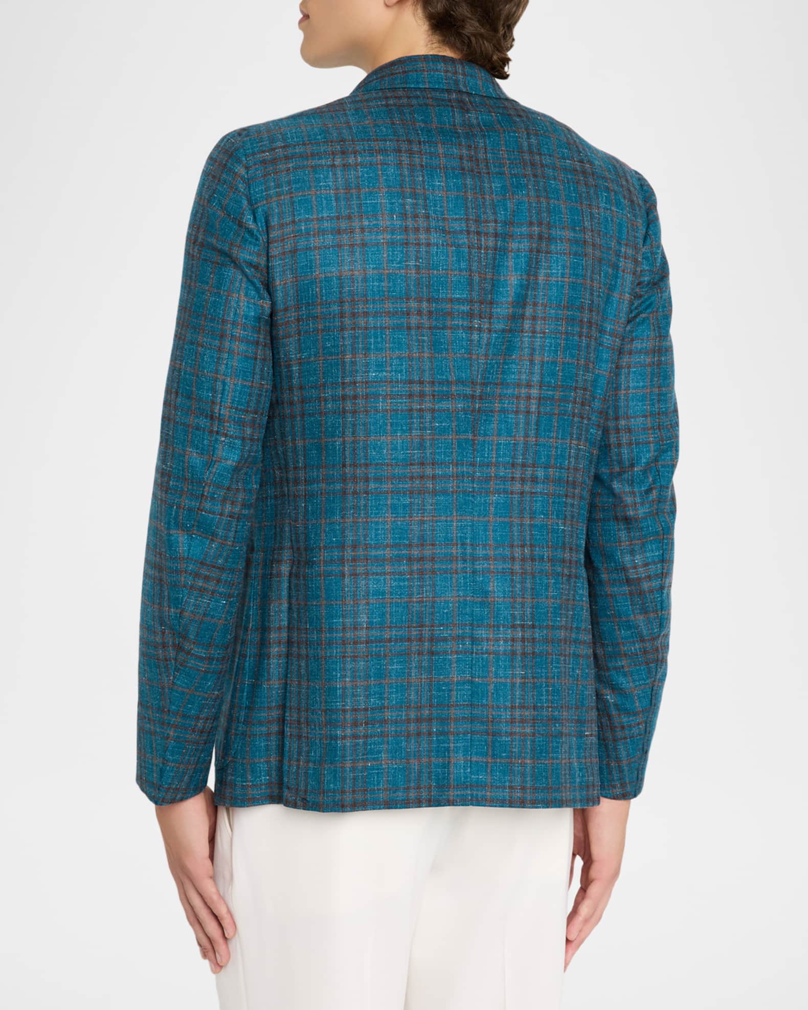 Isaia Men's Wool, Cashmere, Silk, and Linen Plaid Sport Coat | Neiman ...