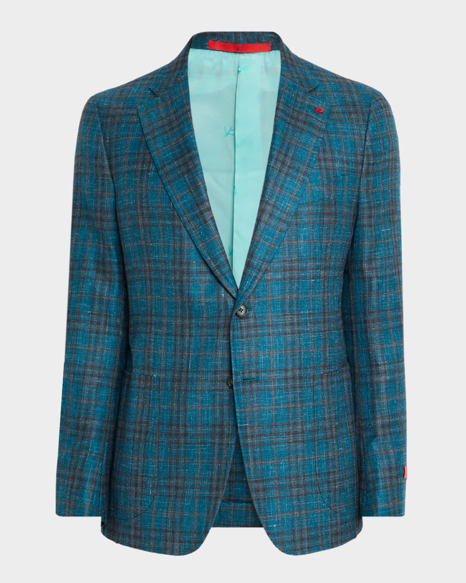 Isaia Men's Wool, Cashmere, Silk, and Linen Plaid Sport Coat | Neiman ...