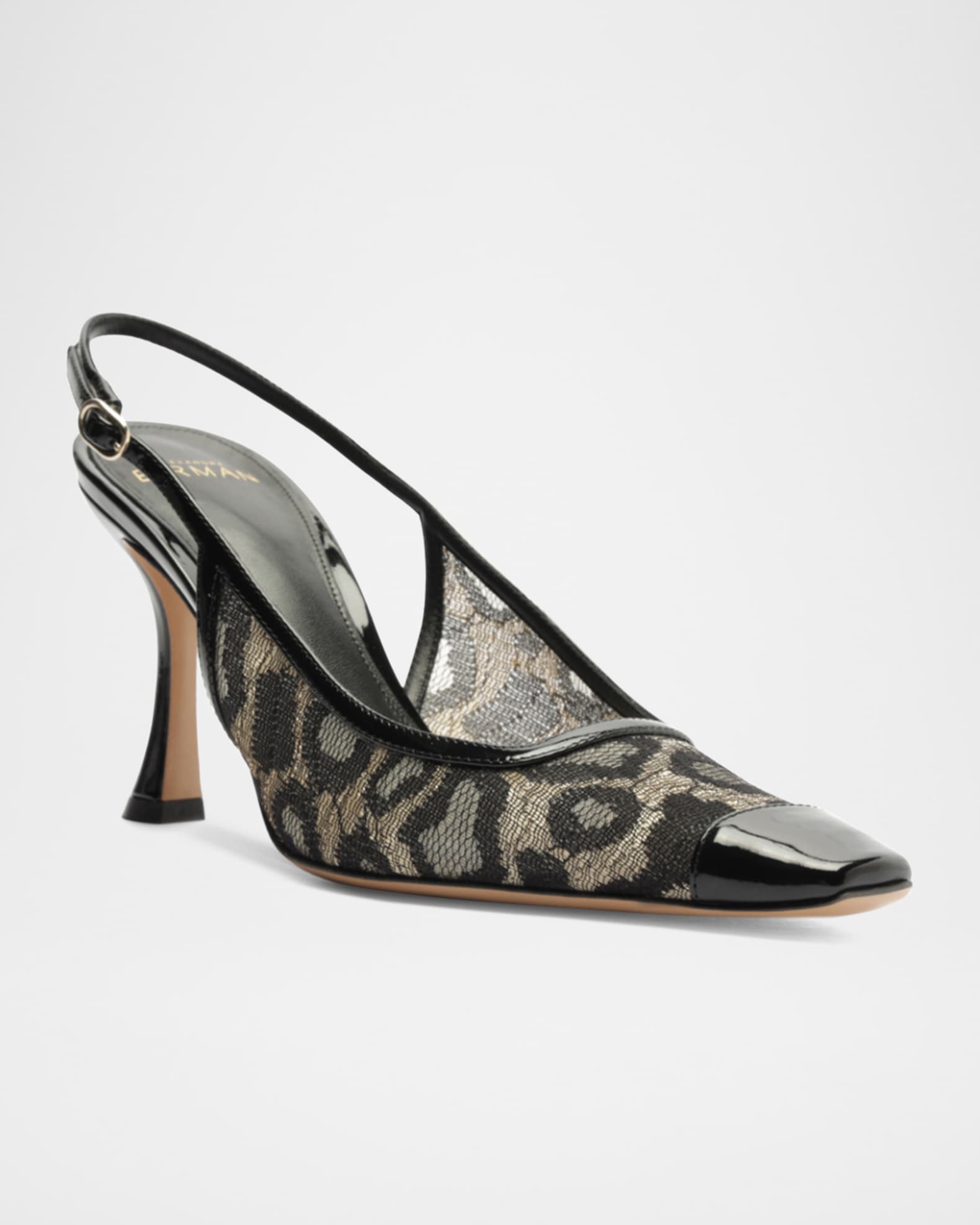 Alexandre Birman Olivia Leopard Mesh Slingback Pumps | Neiman Marcus