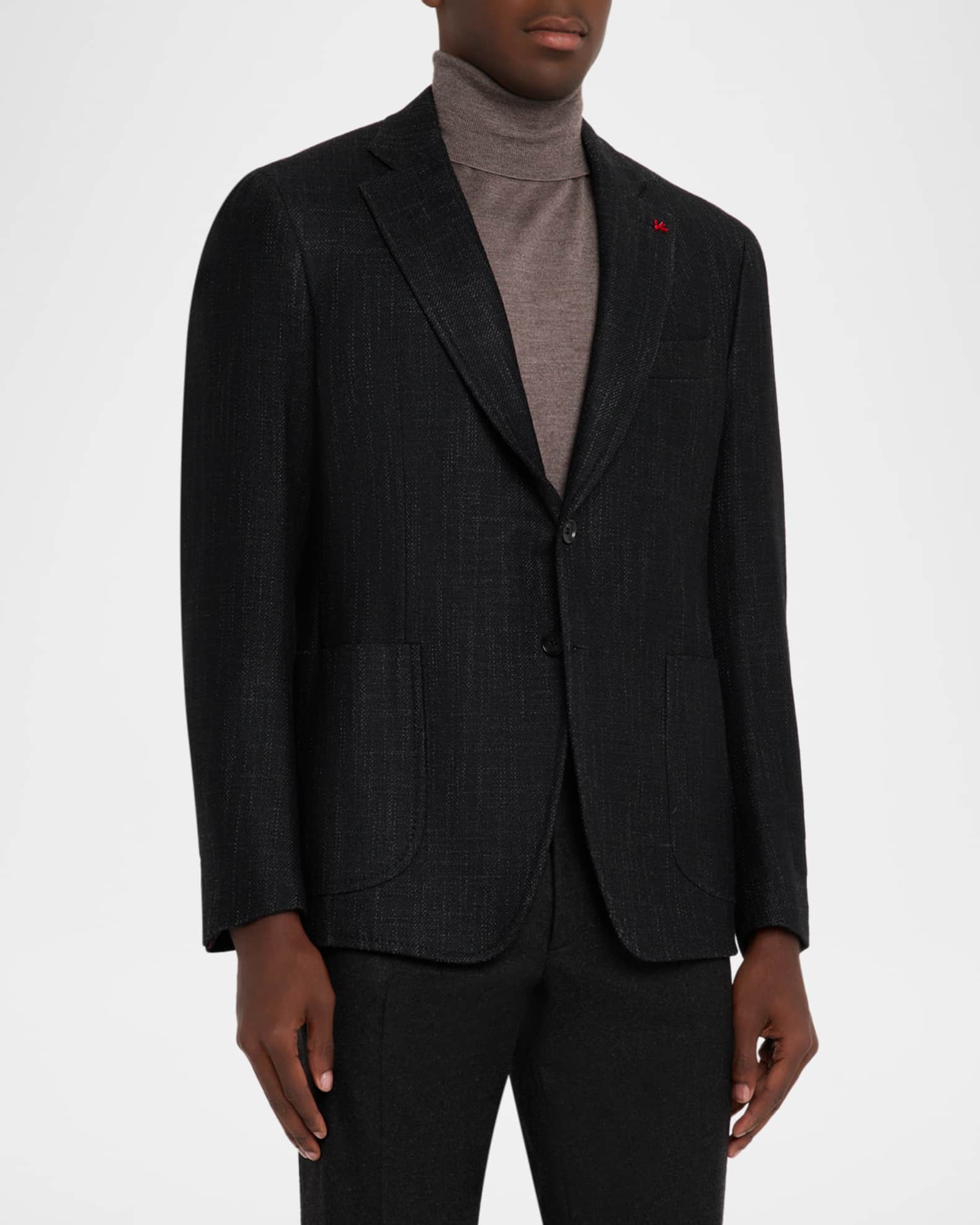 Isaia Men's Woven Textured Blazer | Neiman Marcus