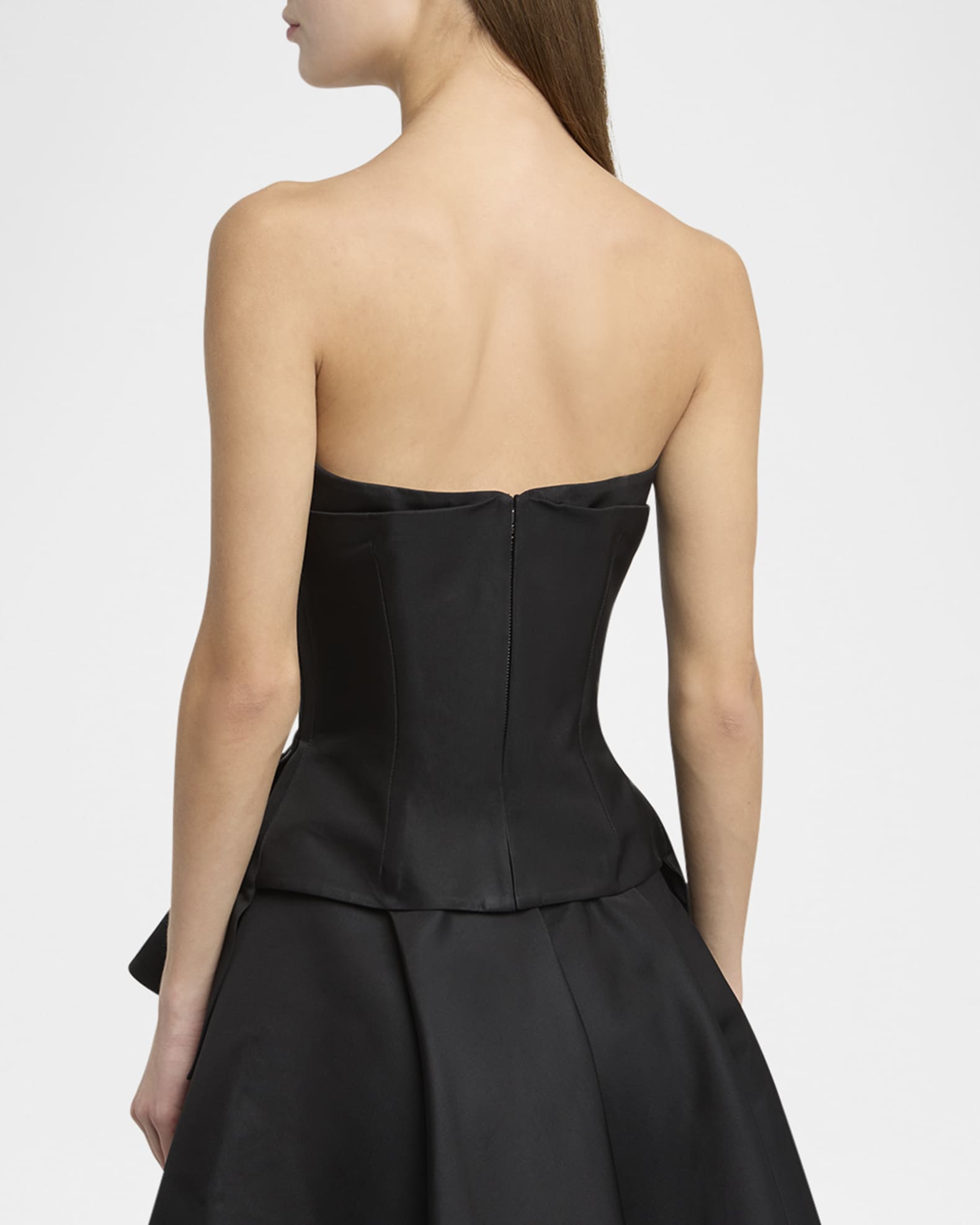 McQueen Strapless Peplum Bustier Top | Neiman Marcus