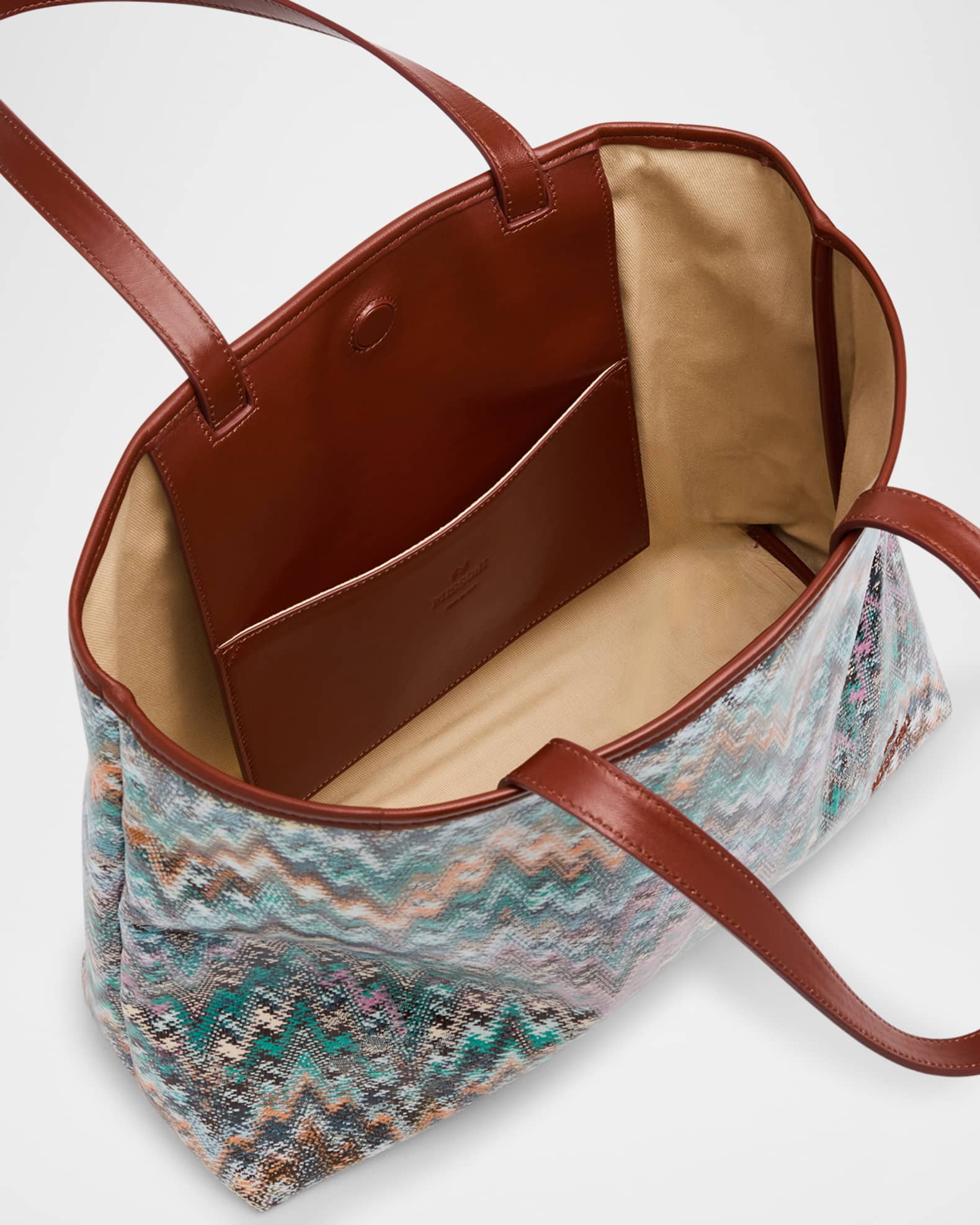 Missoni Large Zigzag Canvas Tote Bag | Neiman Marcus