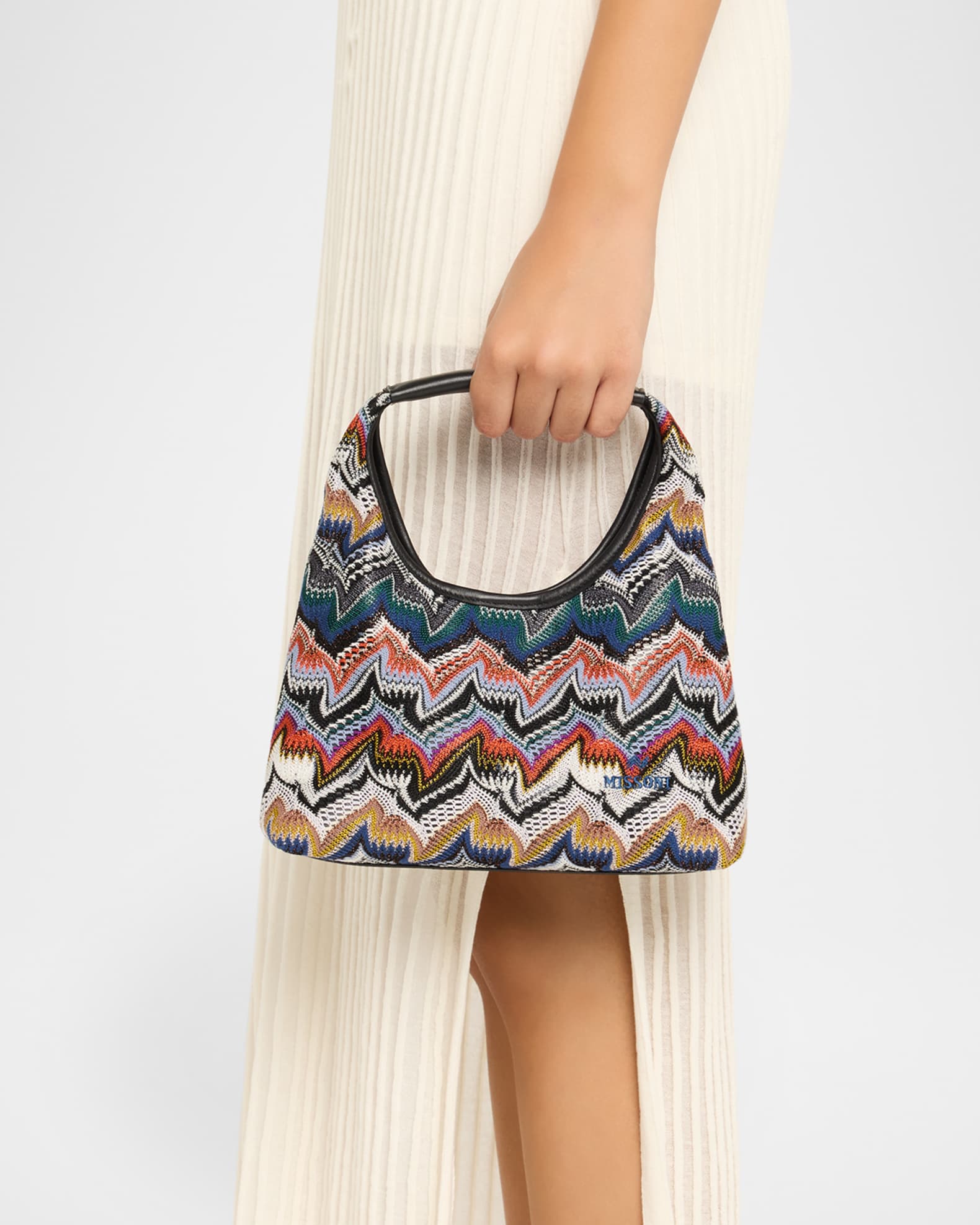 Missoni Zigzag Raschel Knit Hobo Bag | Neiman Marcus