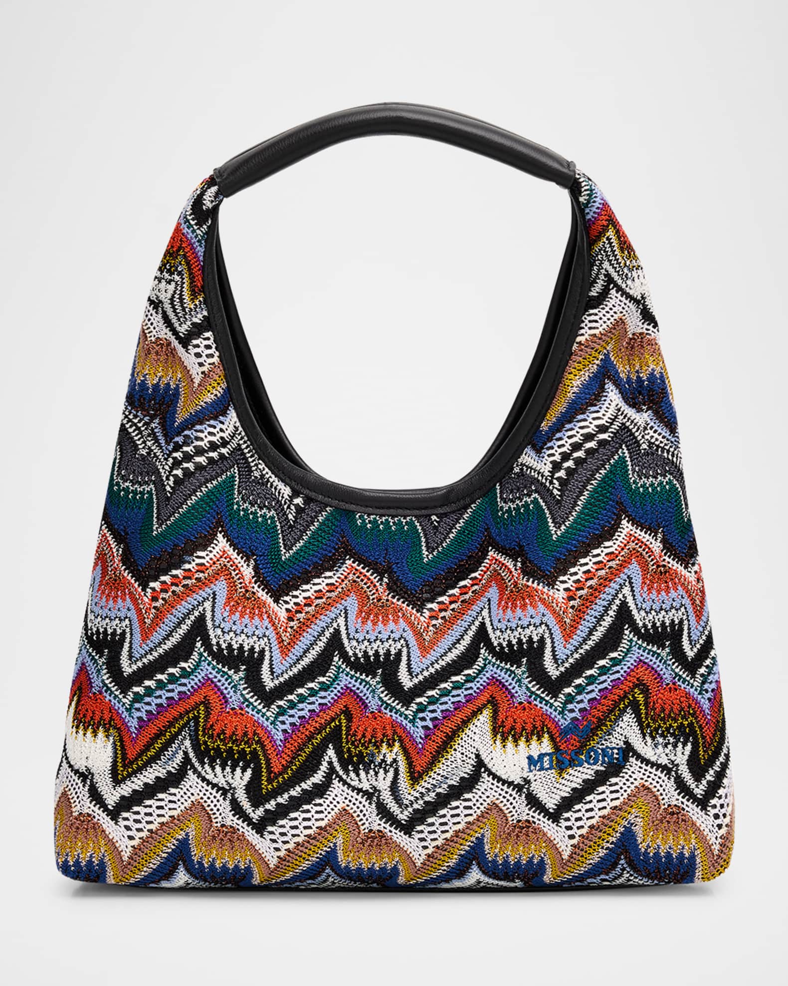 Missoni Zigzag Raschel Knit Hobo Bag | Neiman Marcus