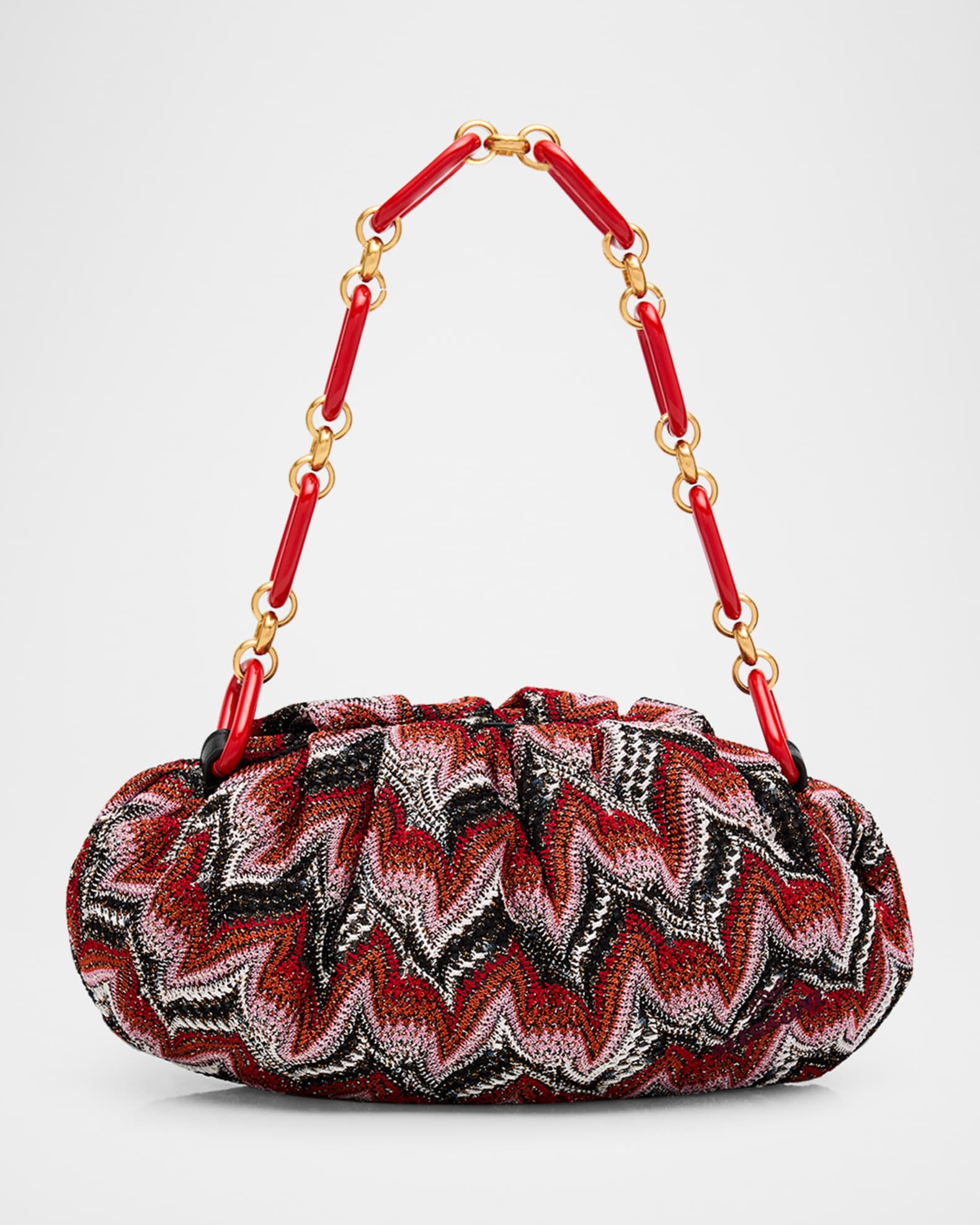 Missoni Small Chevron Cotton Pouch Shoulder Bag | Neiman Marcus