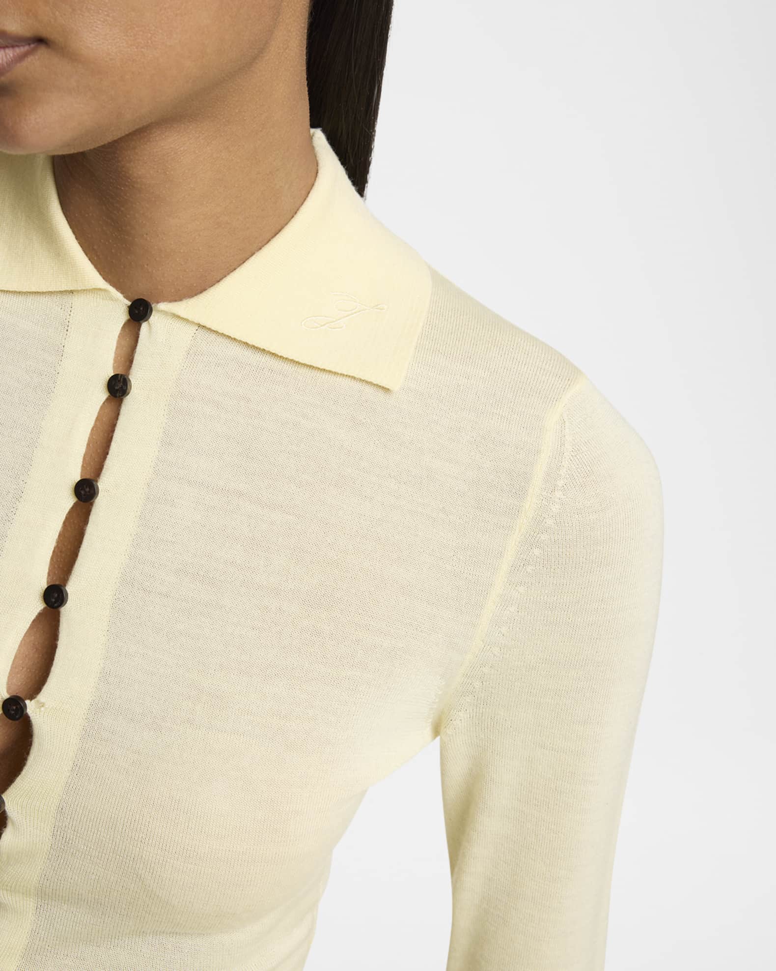 Jacquemus The Merino Polo Top | Neiman Marcus