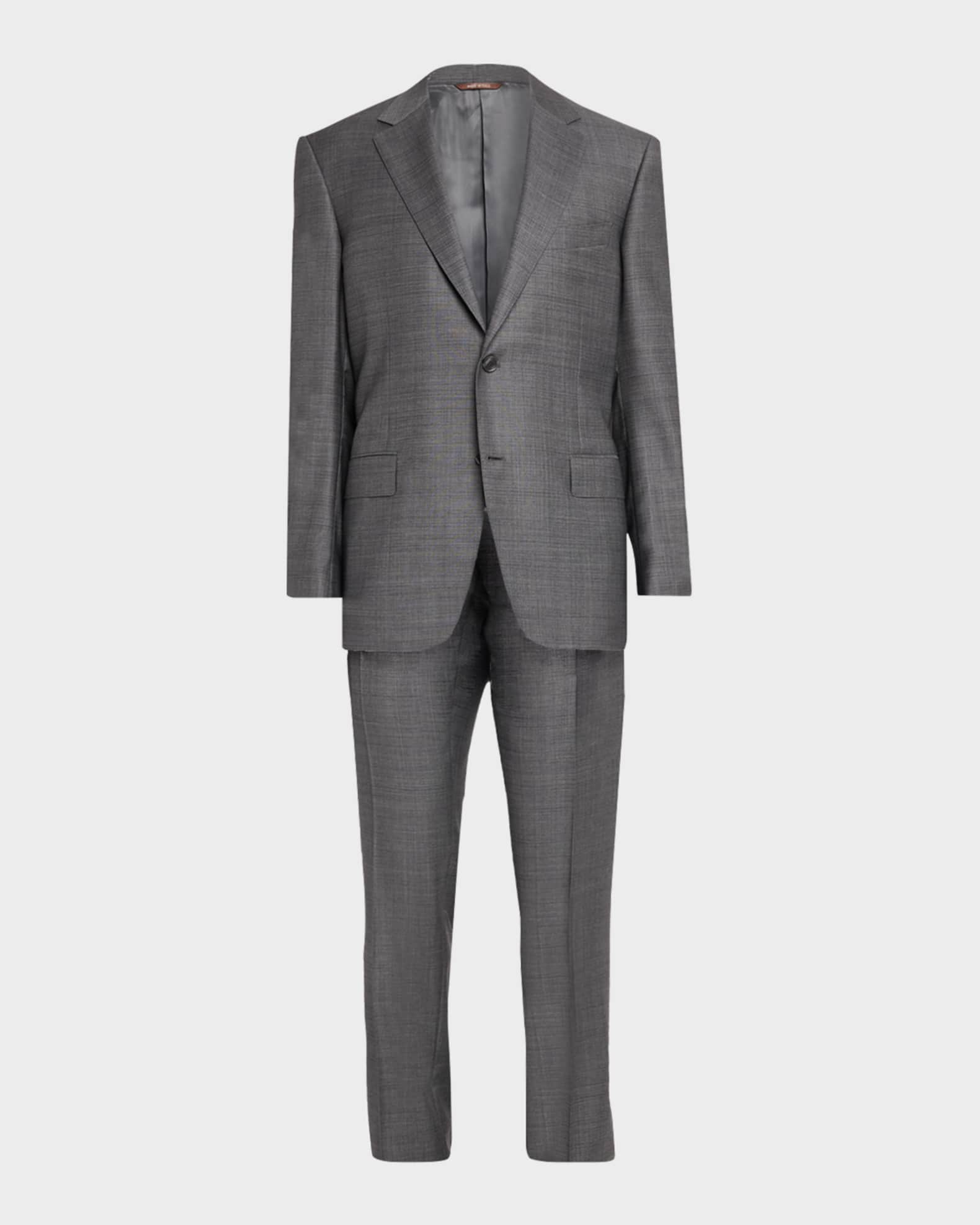 Canali Wool Single-Breasted Suit | Neiman Marcus