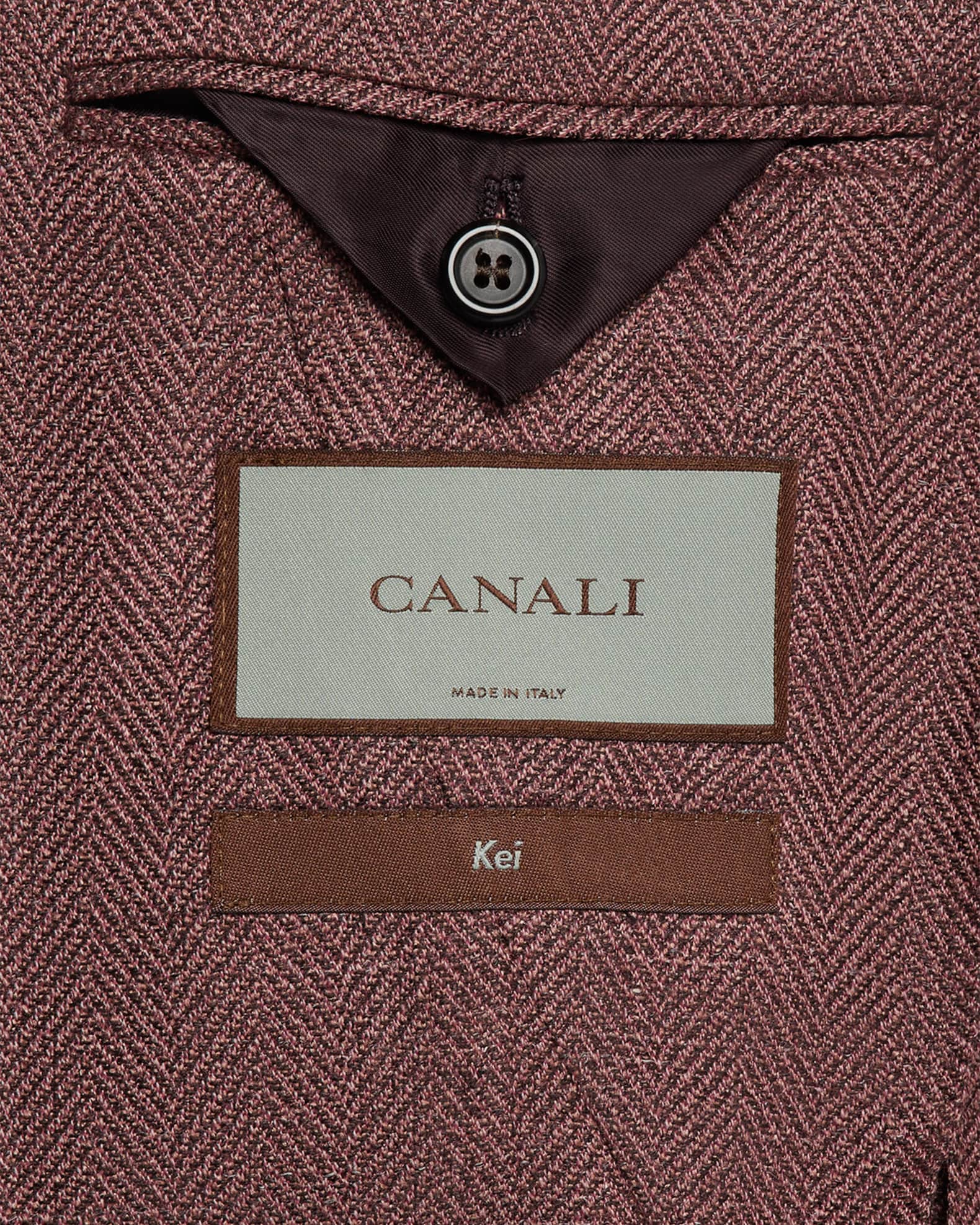 Canali Men's Herringbone Notch Lapel Sport Coat | Neiman Marcus