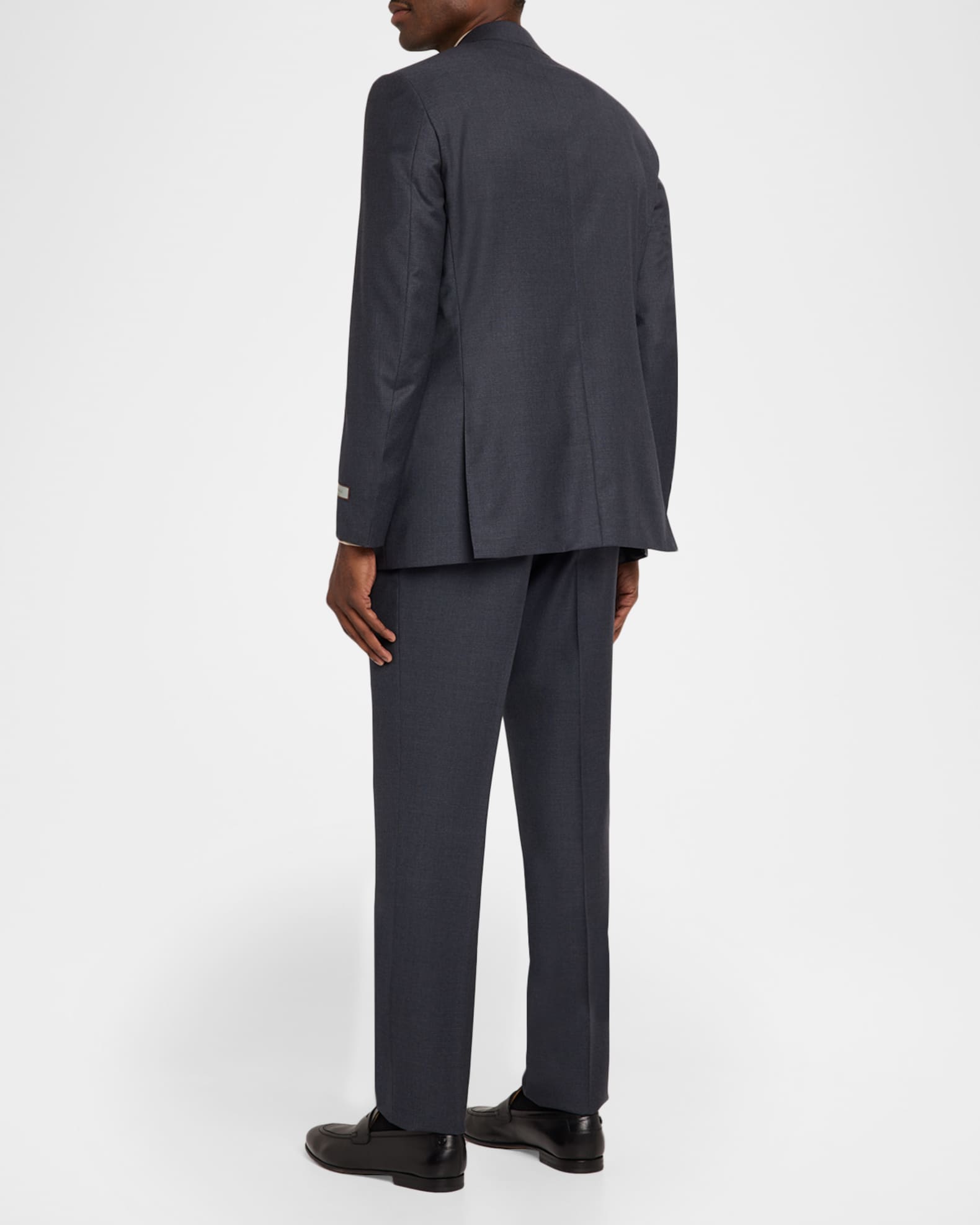 Canali Men's Wool Micro-Check Two-Piece Suit | Neiman Marcus