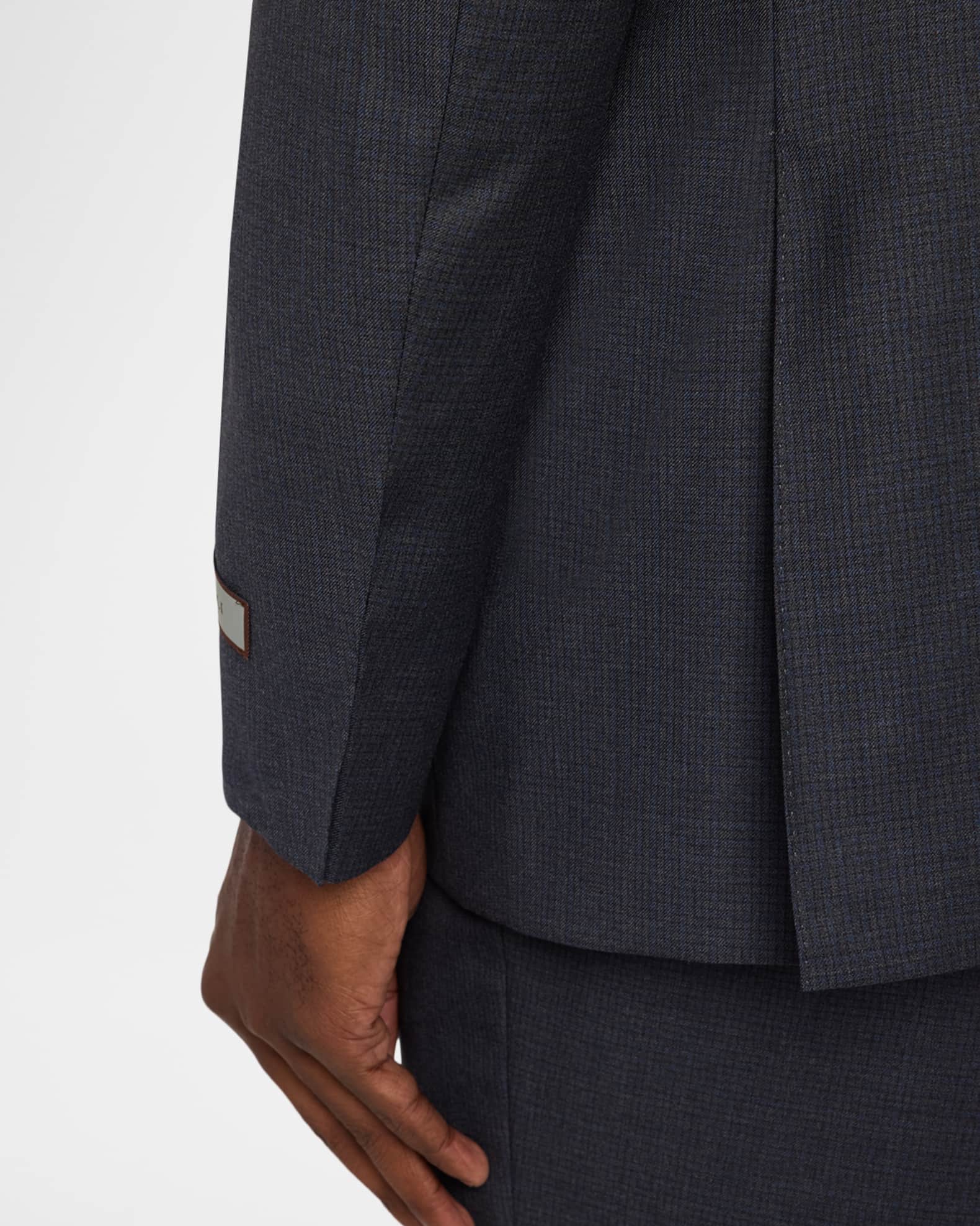 Canali Men's Wool Micro-Check Two-Piece Suit | Neiman Marcus