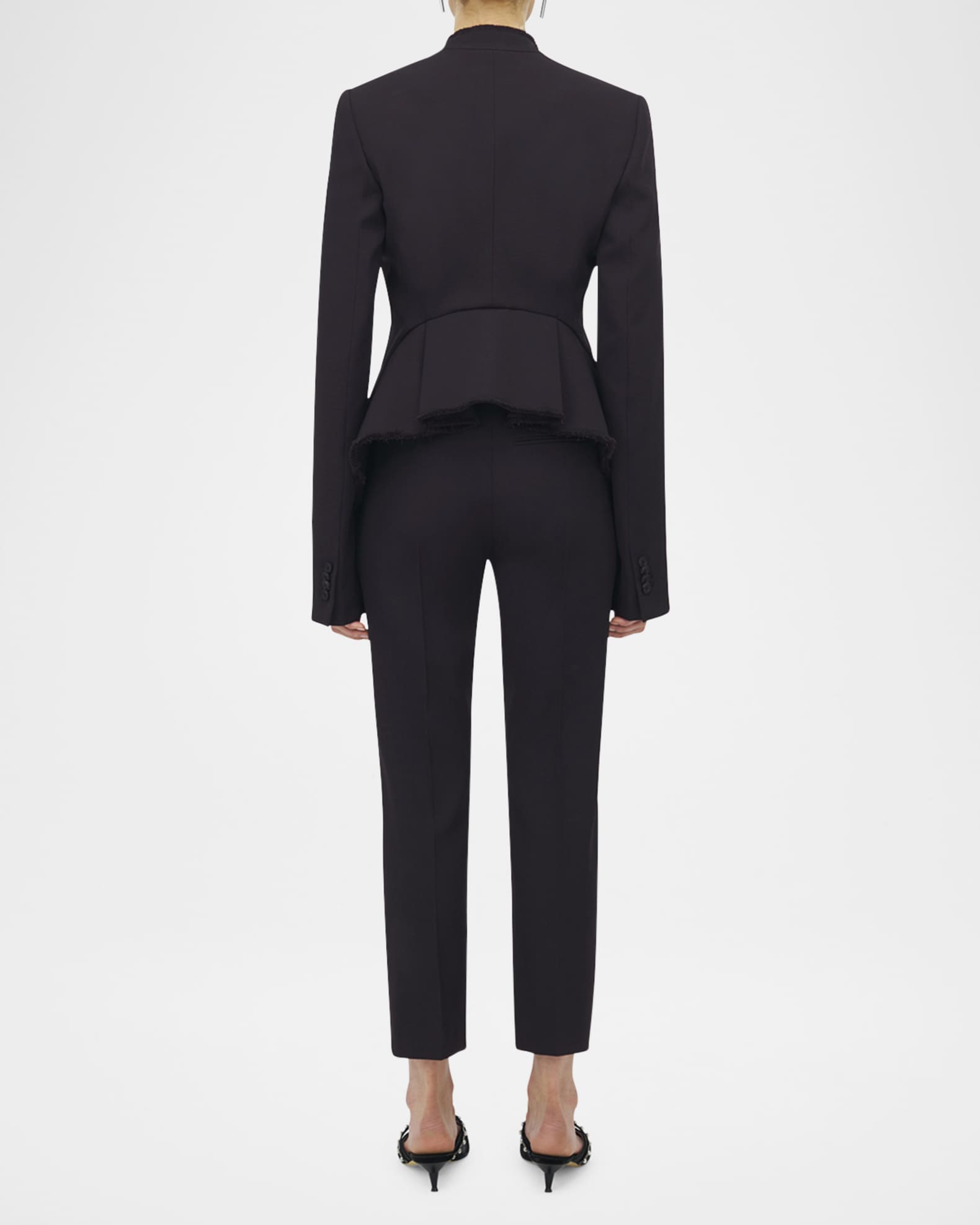 McQueen Wool Canvas Single-Breasted Blazer | Neiman Marcus