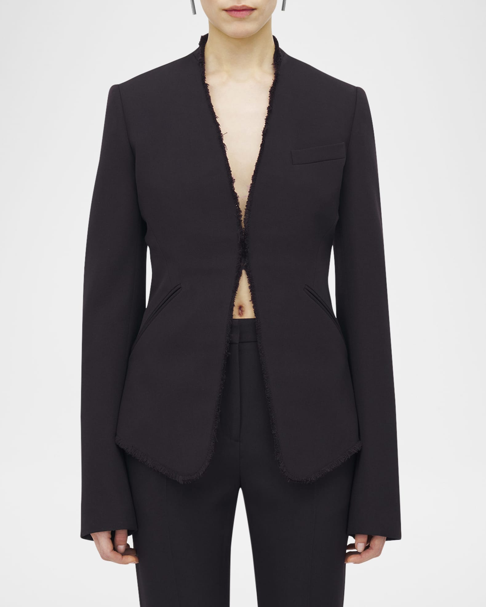 McQueen Wool Canvas Single-Breasted Blazer | Neiman Marcus