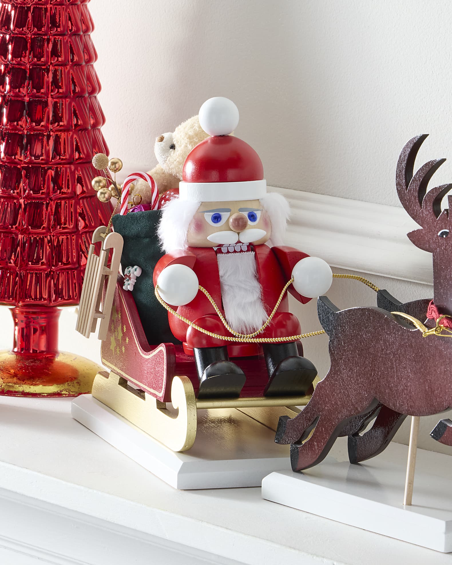 Steinbach Santa On His Sled with Reindeer Christmas Decoration | Neiman ...