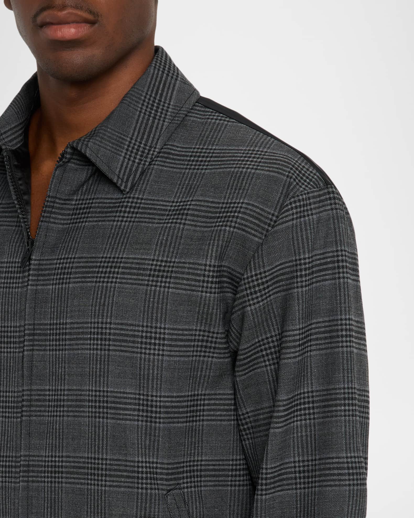 Diesel Men's J-Ting Satin and Prince of Wales Full-Zip Coach Jacket ...