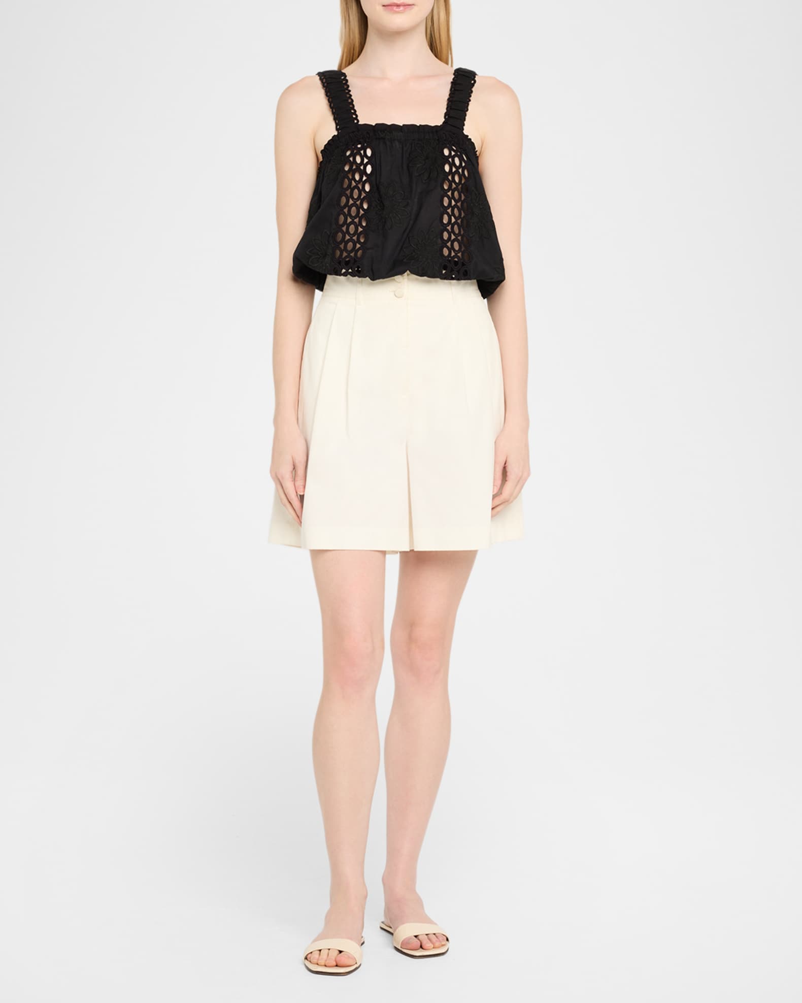 Ramy Brook Misha Embroidered Coverup Top | Neiman Marcus