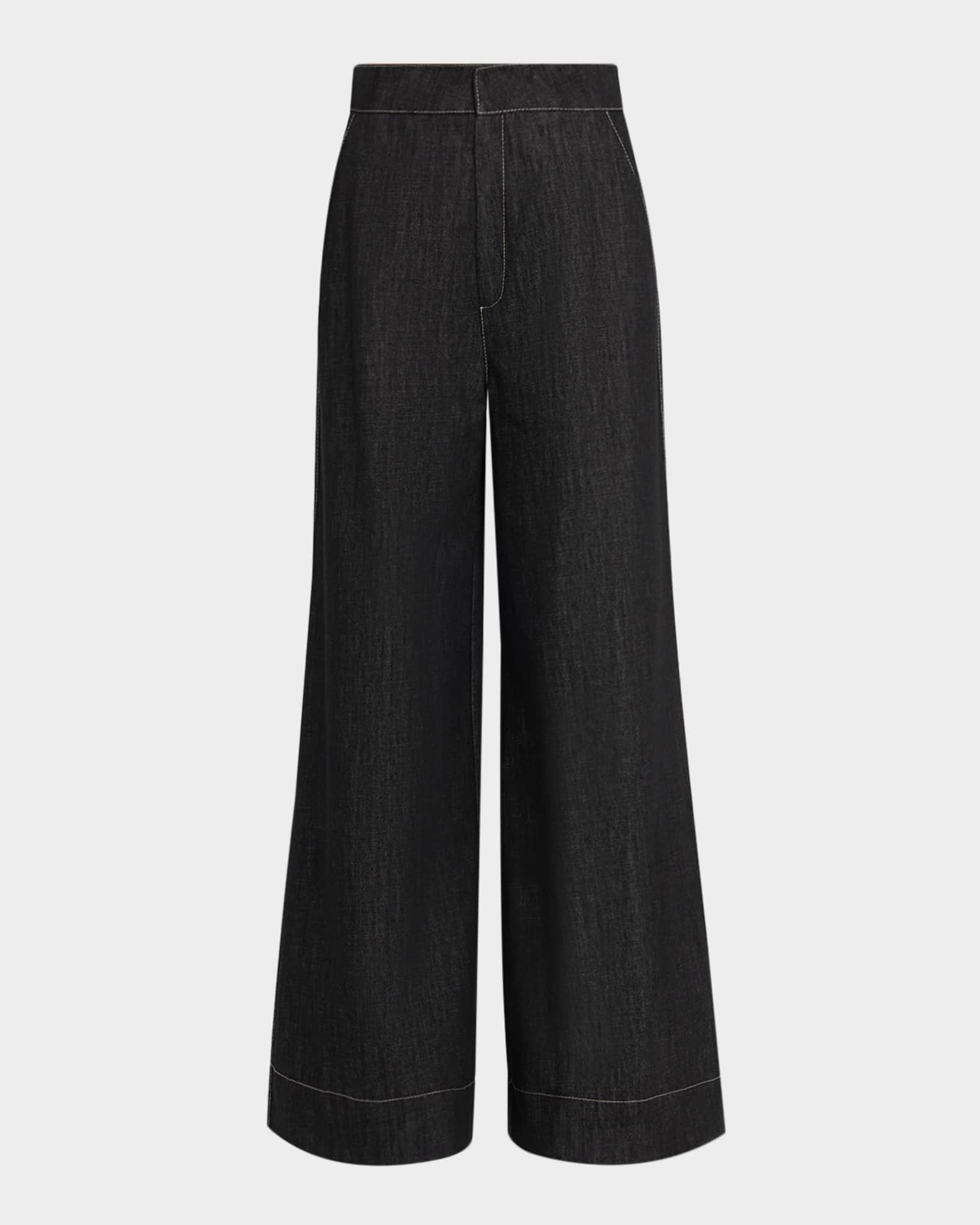 Dice Kayek High-Rise Denim Flare Pants | Neiman Marcus