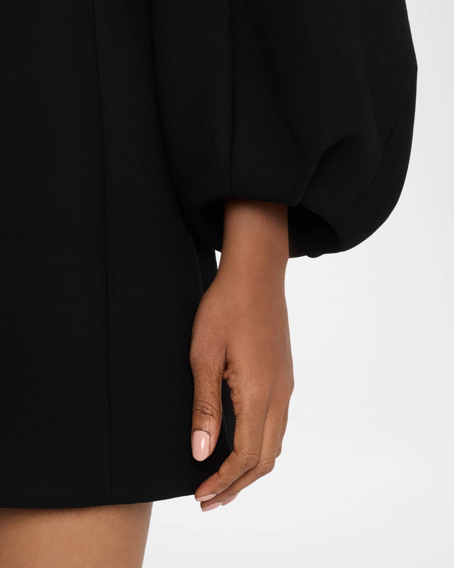 Dice Kayek High-Neck Balloon-Sleeve Mini Dress | Neiman Marcus