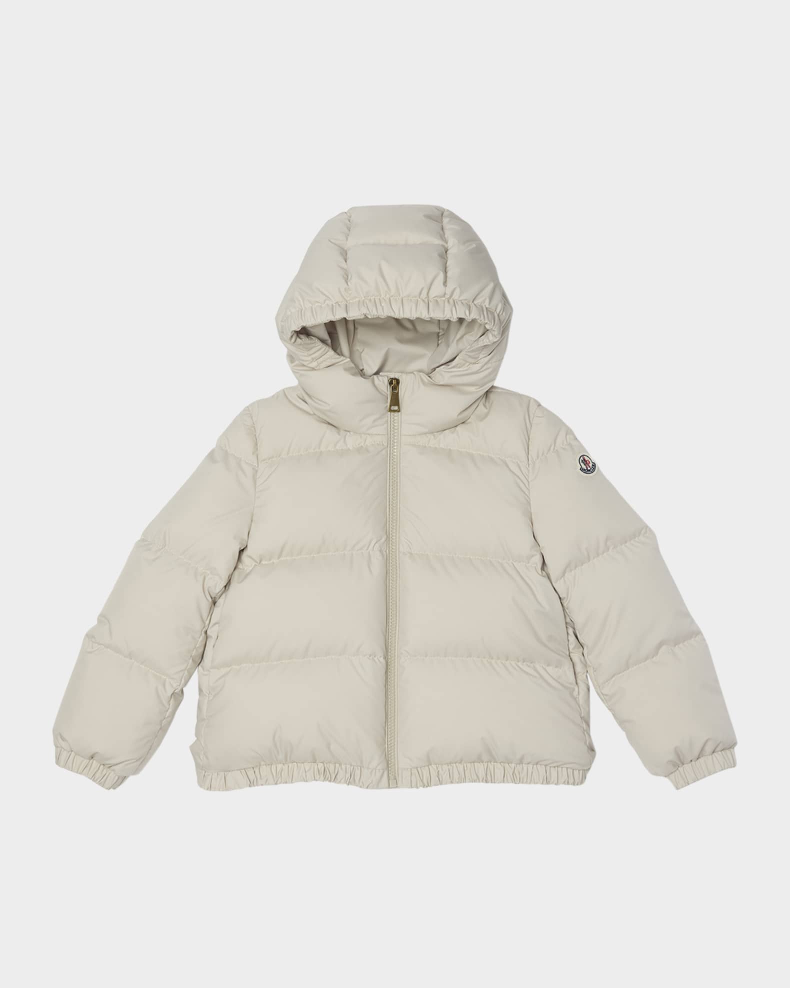 Moncler Girl's Cascar Hooded Down Jacket, Size 4-6 | Neiman Marcus