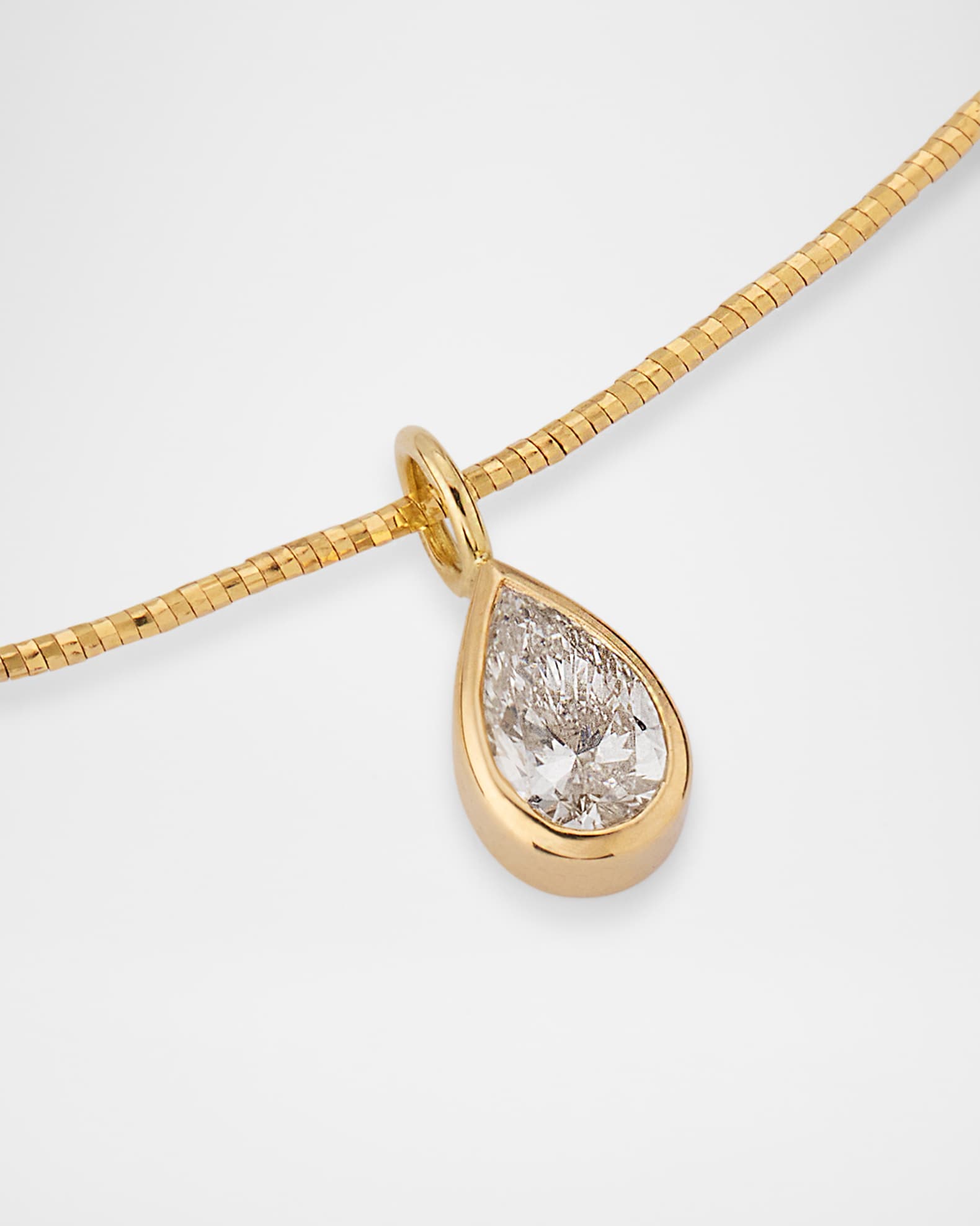 POPPY FINCH 18K Lab Diamond Pear Cut Pendant Collar Necklace | Neiman ...
