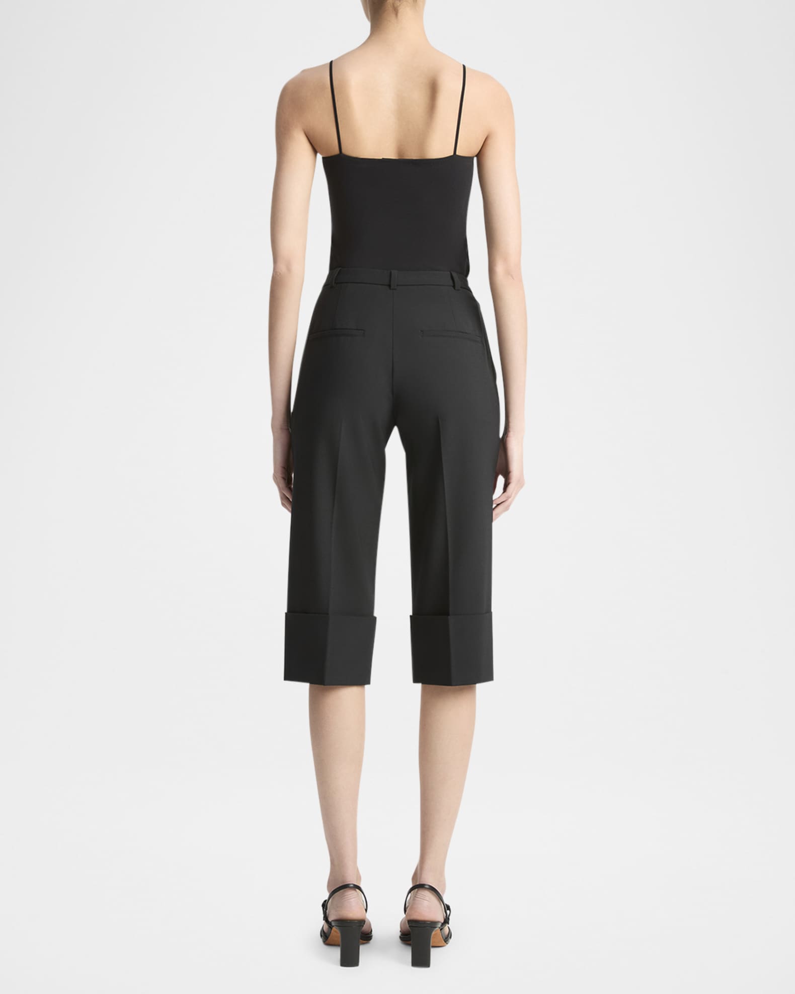 Vince Mid-Rise Cuffed Crop Pants | Neiman Marcus