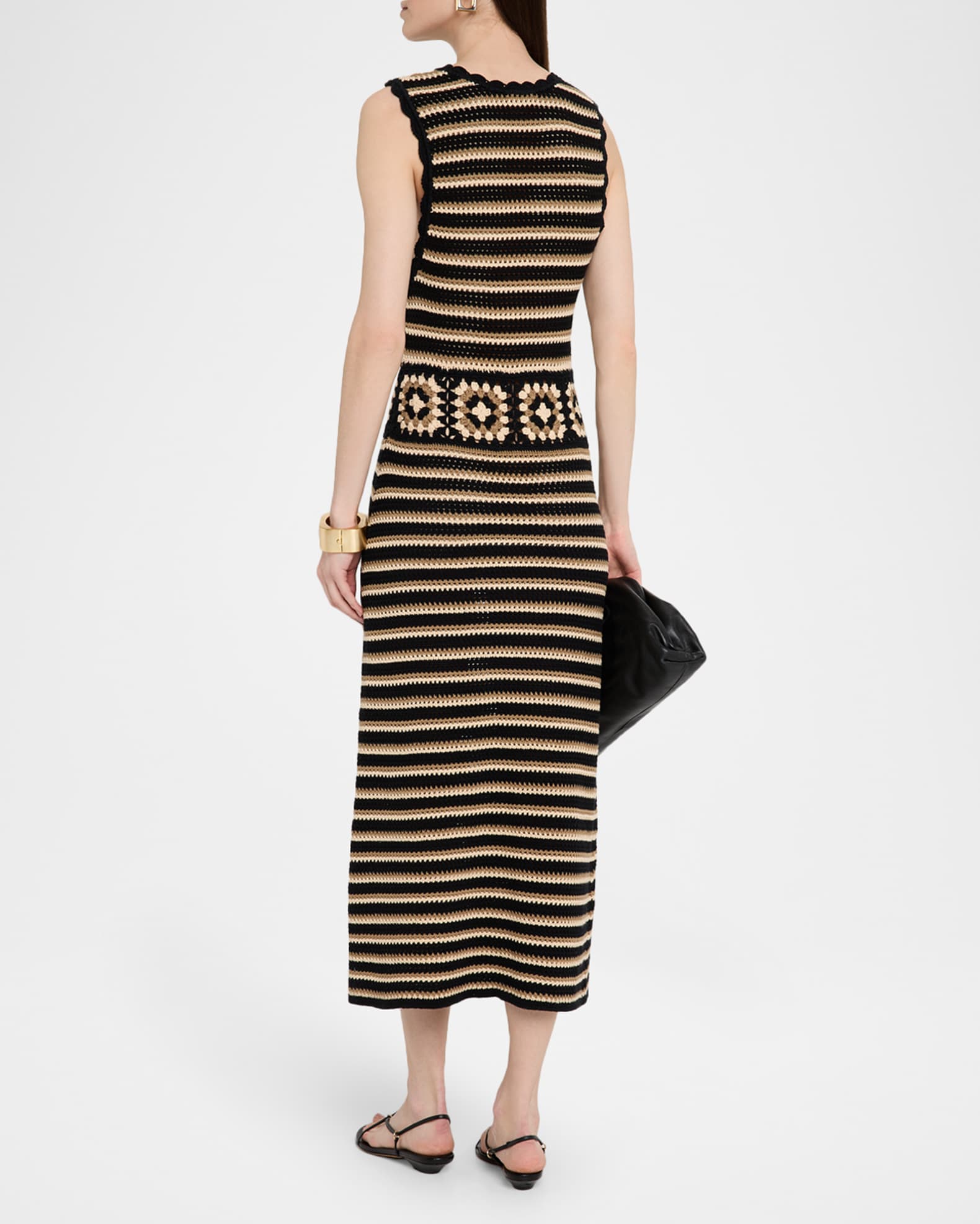 Rails Coco Crochet-Knit Midi Dress | Neiman Marcus