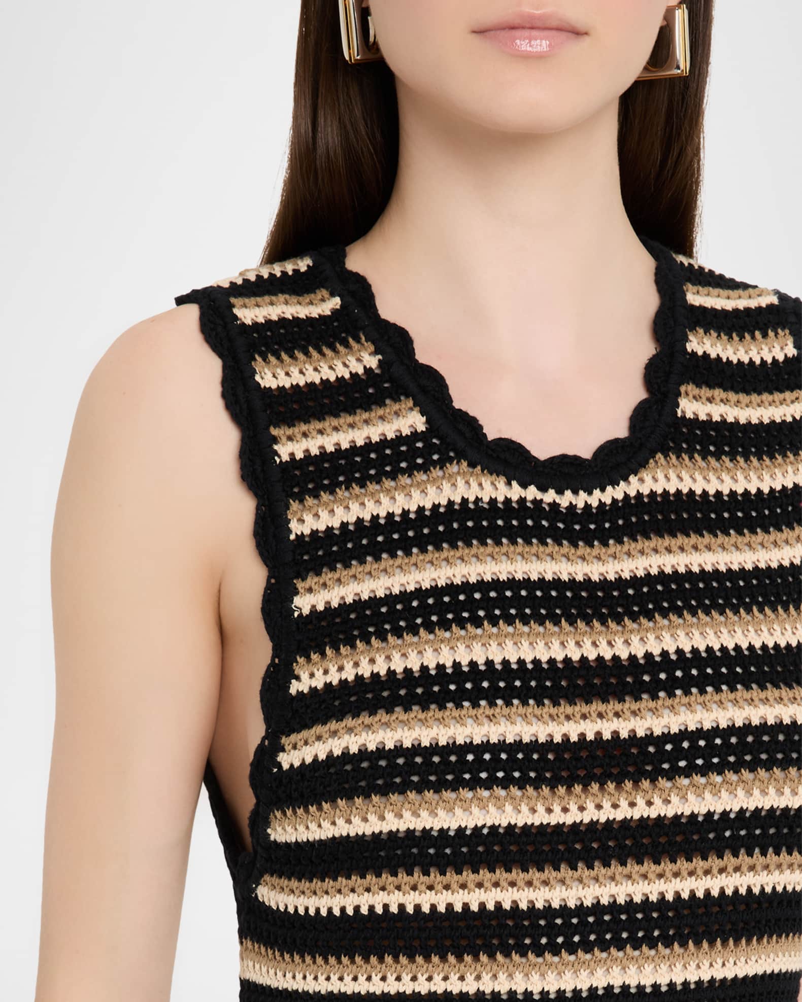 Rails Coco Crochet-Knit Midi Dress | Neiman Marcus
