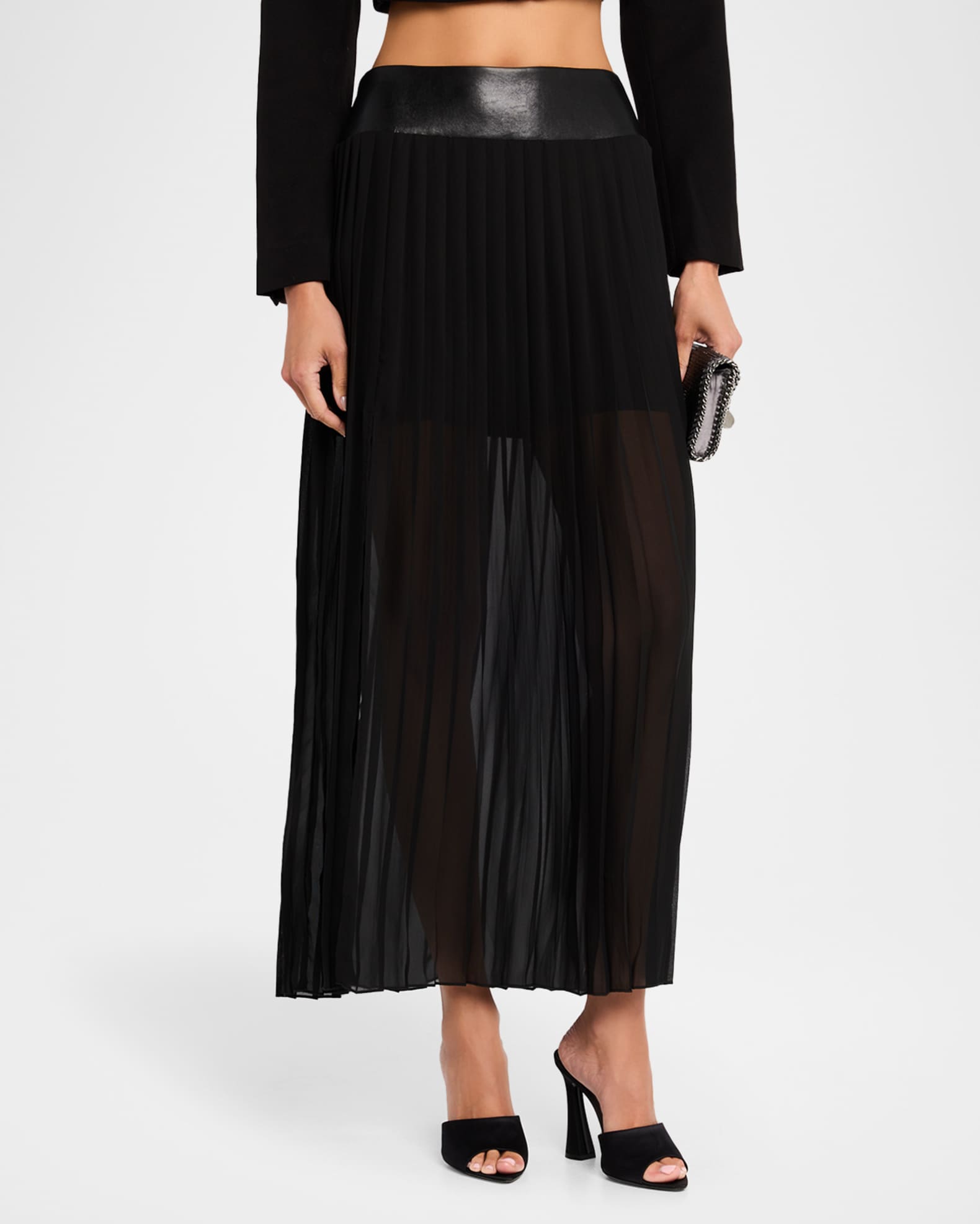 AS by DF Felice Pleated Maxi Skirt | Neiman Marcus