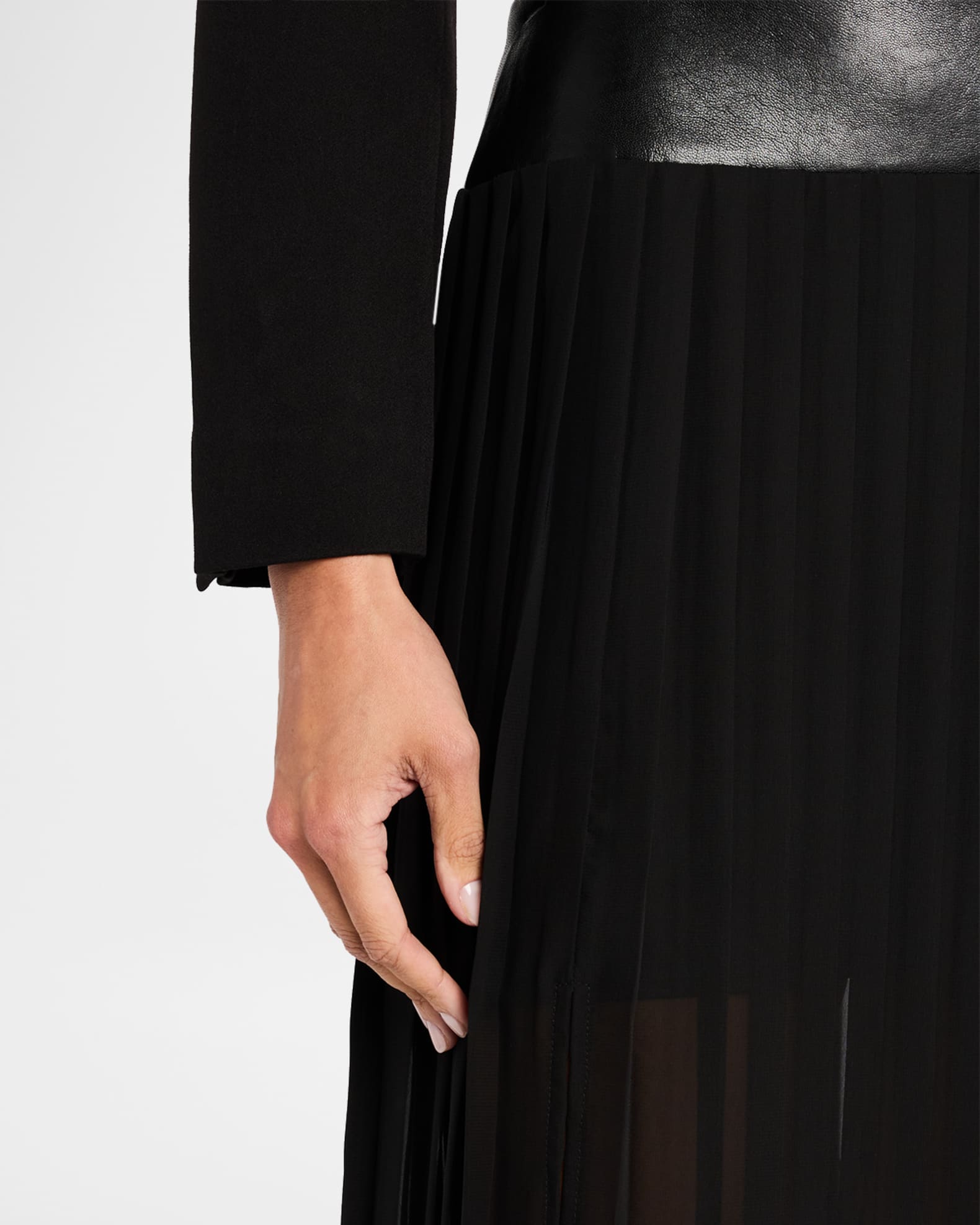 AS by DF Felice Pleated Maxi Skirt | Neiman Marcus