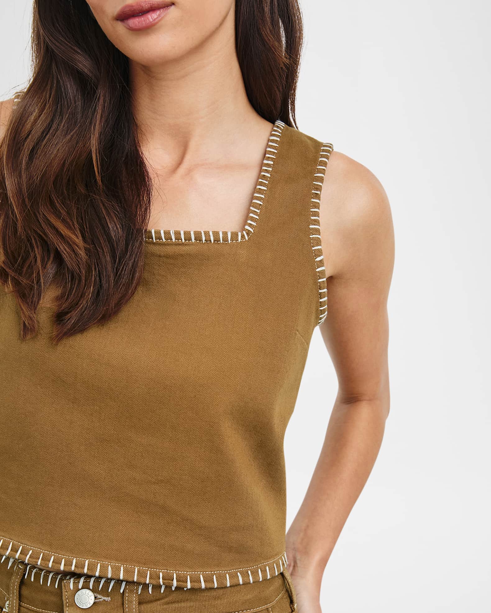 Rails Carbon Sleeveless Embroidered Top | Neiman Marcus