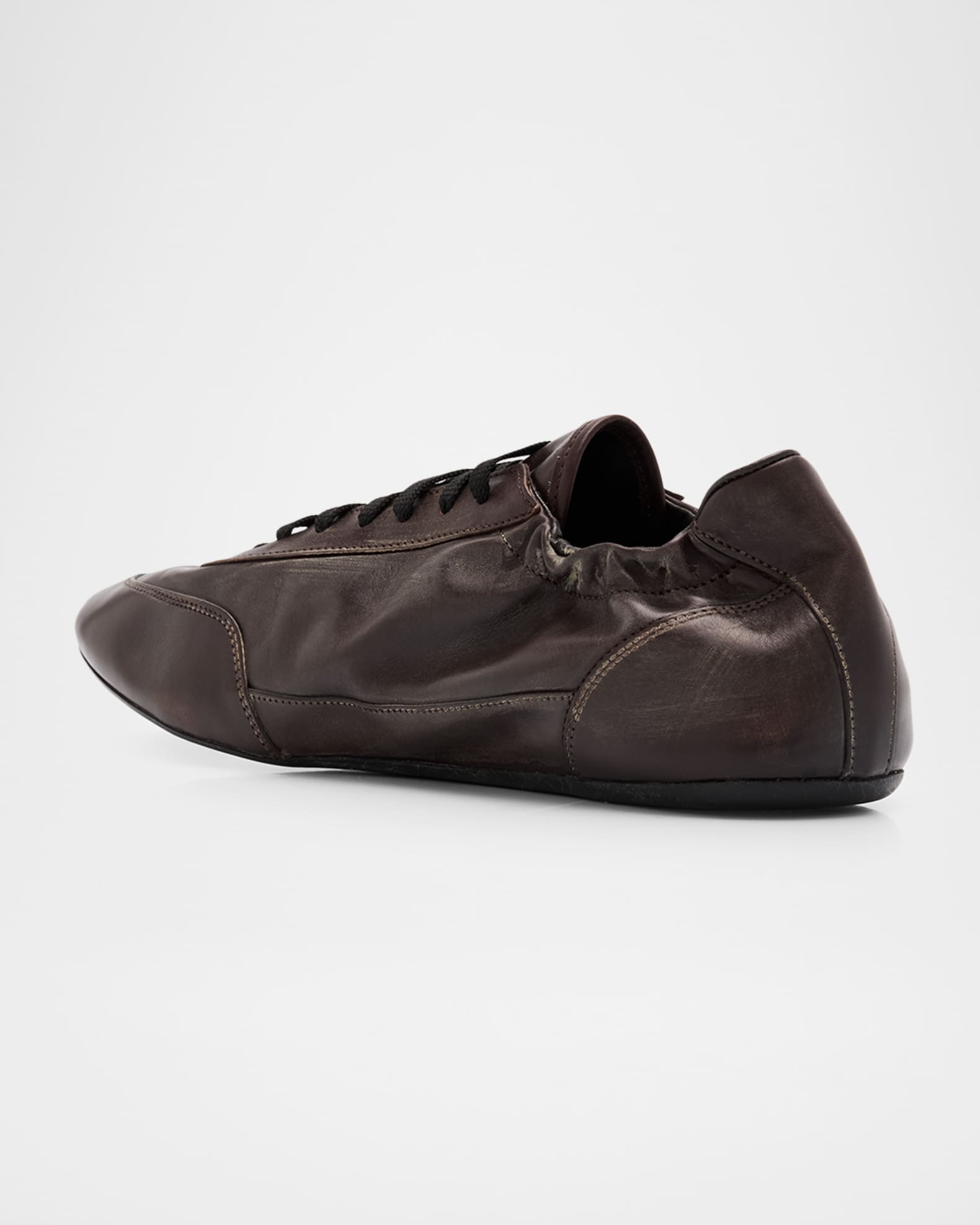 Prada Men's Collapse Leather Sneakers | Neiman Marcus