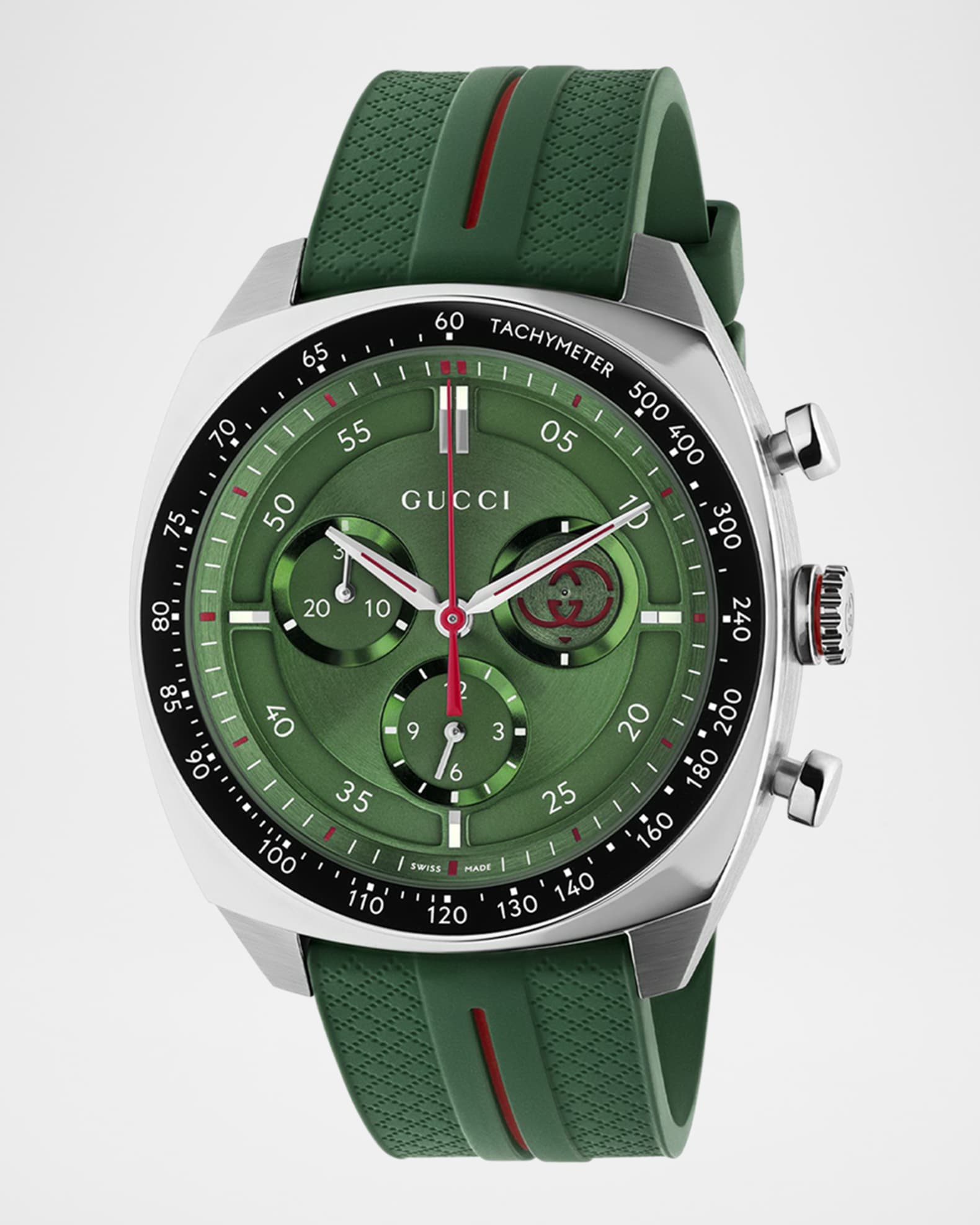 Gucci Gucci Interlocking 41mm Stainless Steel Rubber-Strap Watch ...