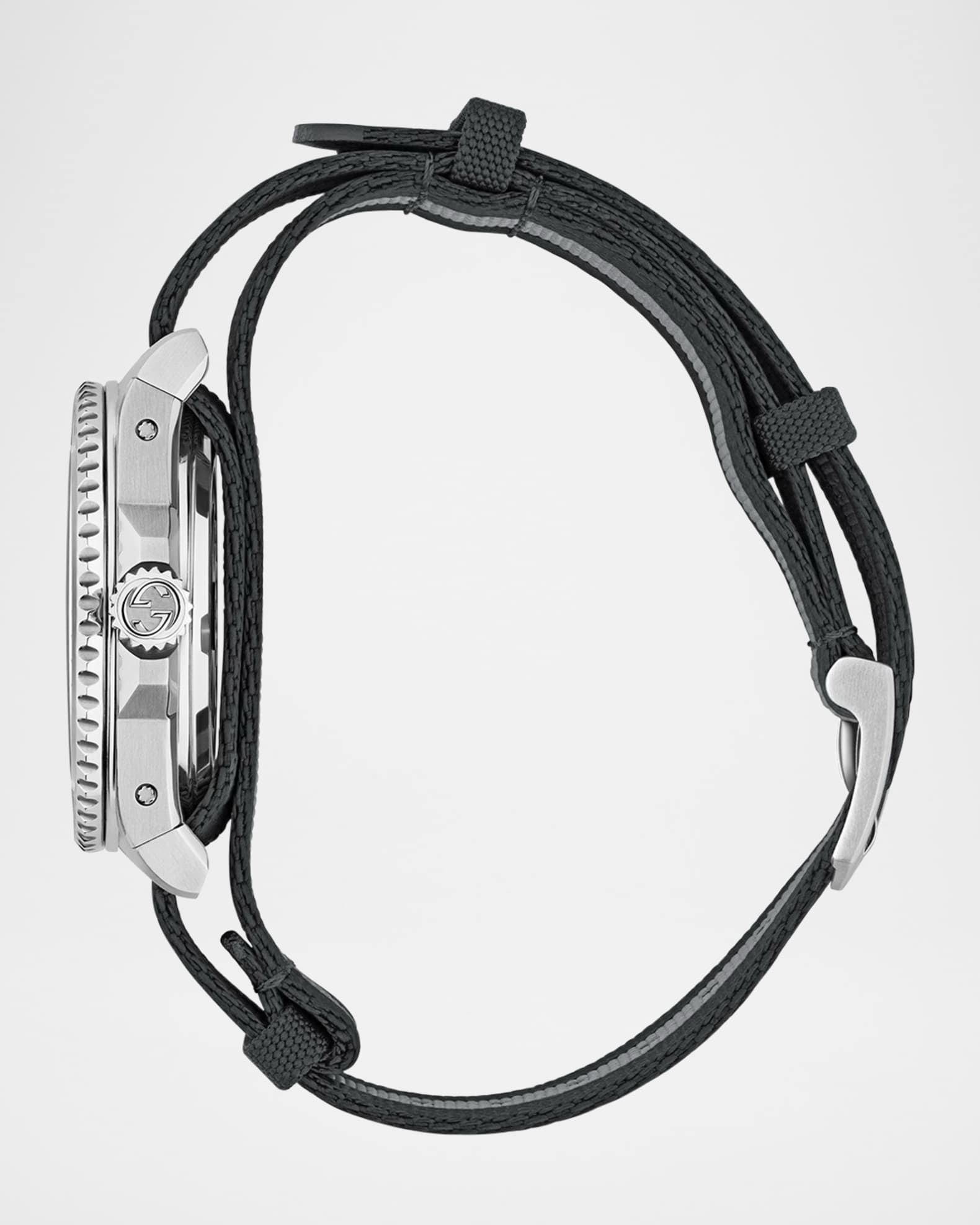 Gucci Gucci Dive 40mm Stainless Steel Nylon-Strap Watch | Neiman Marcus