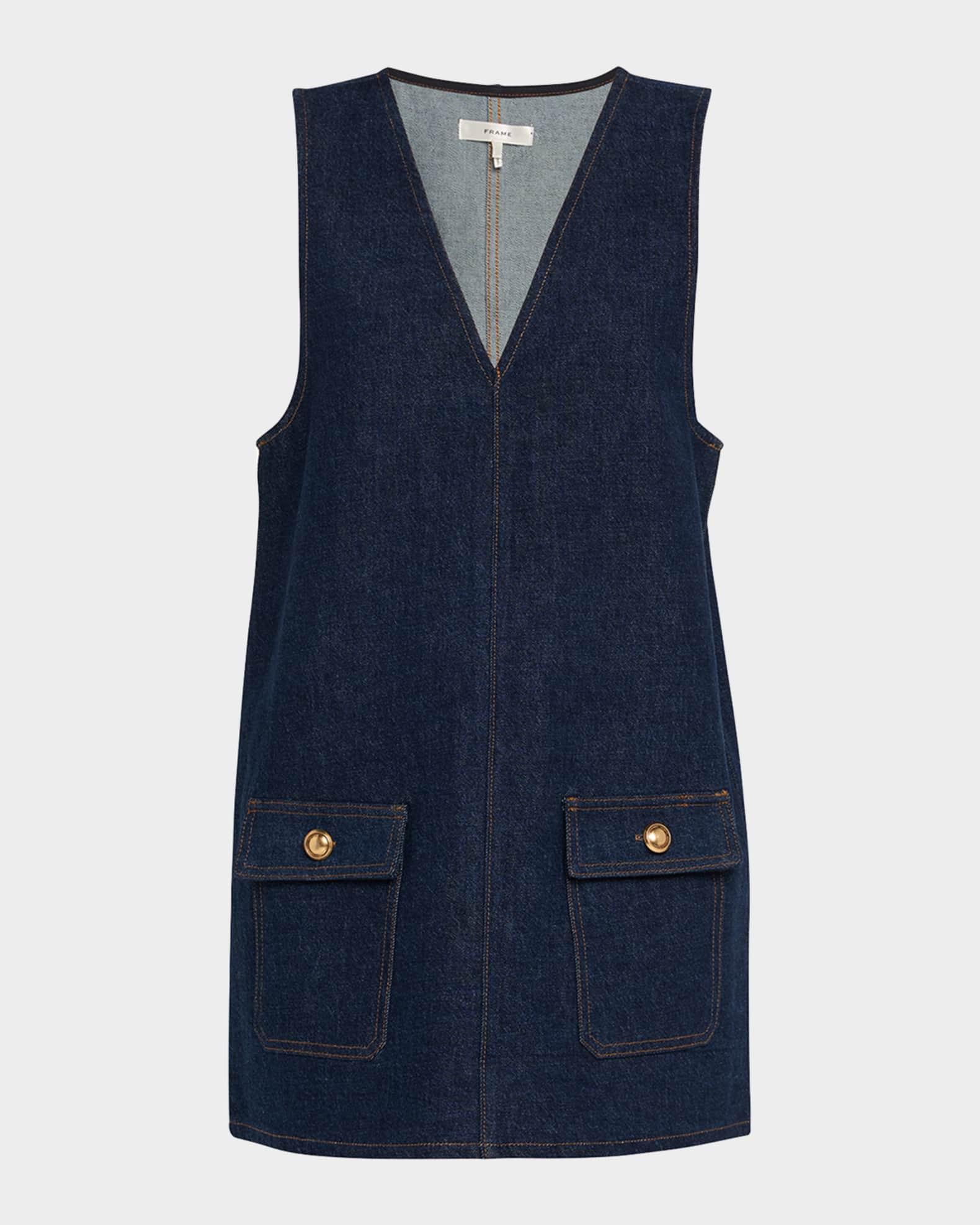 FRAME The Pinafore Mini Dress | Neiman Marcus