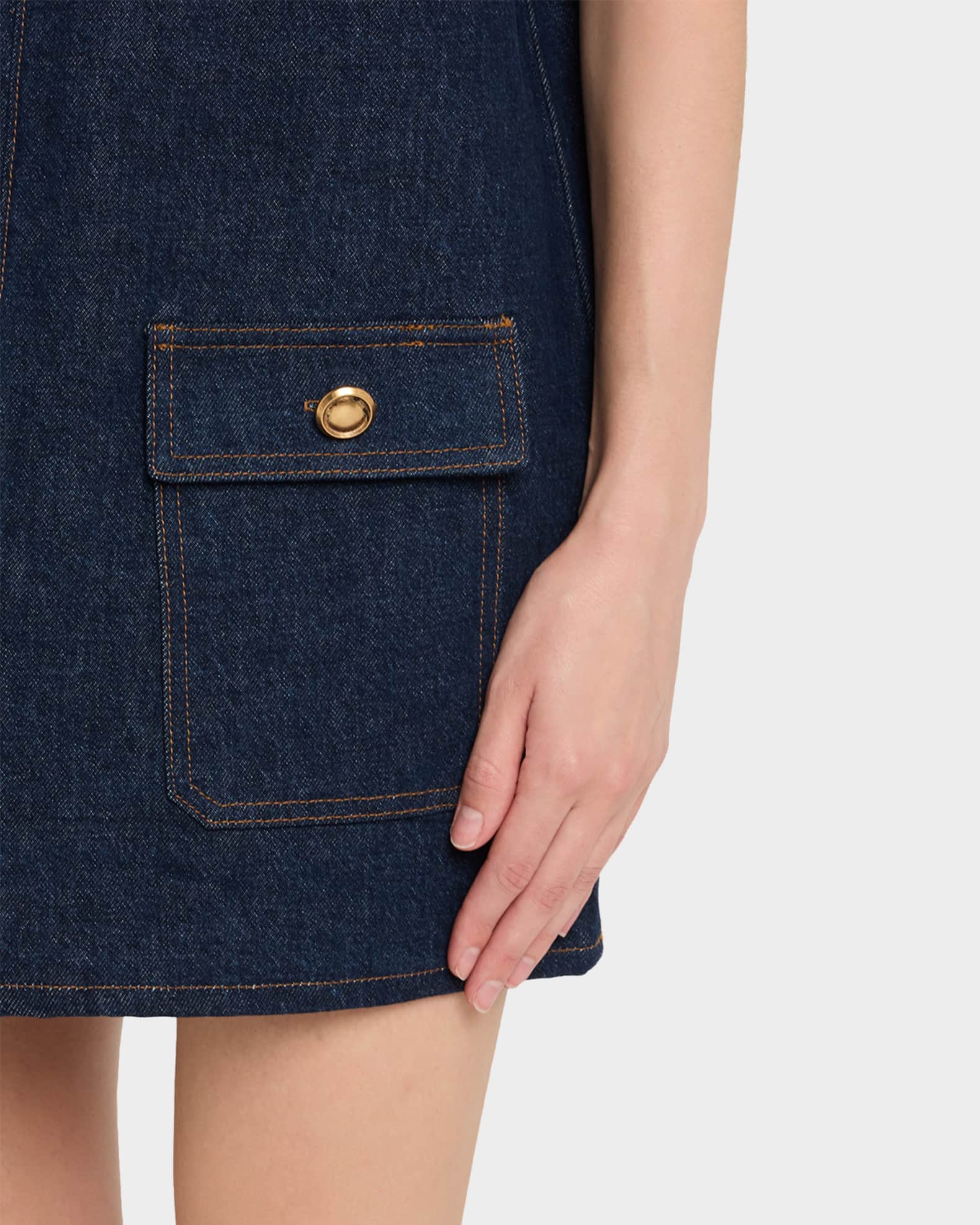 FRAME The Pinafore Mini Dress | Neiman Marcus