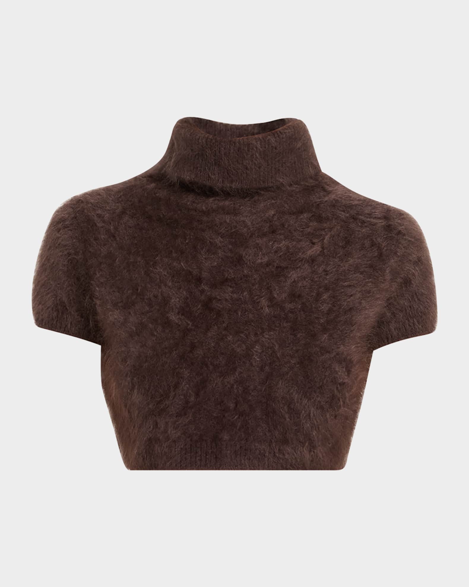 FRAME The Teddy Turtleneck Cropped Sweater | Neiman Marcus