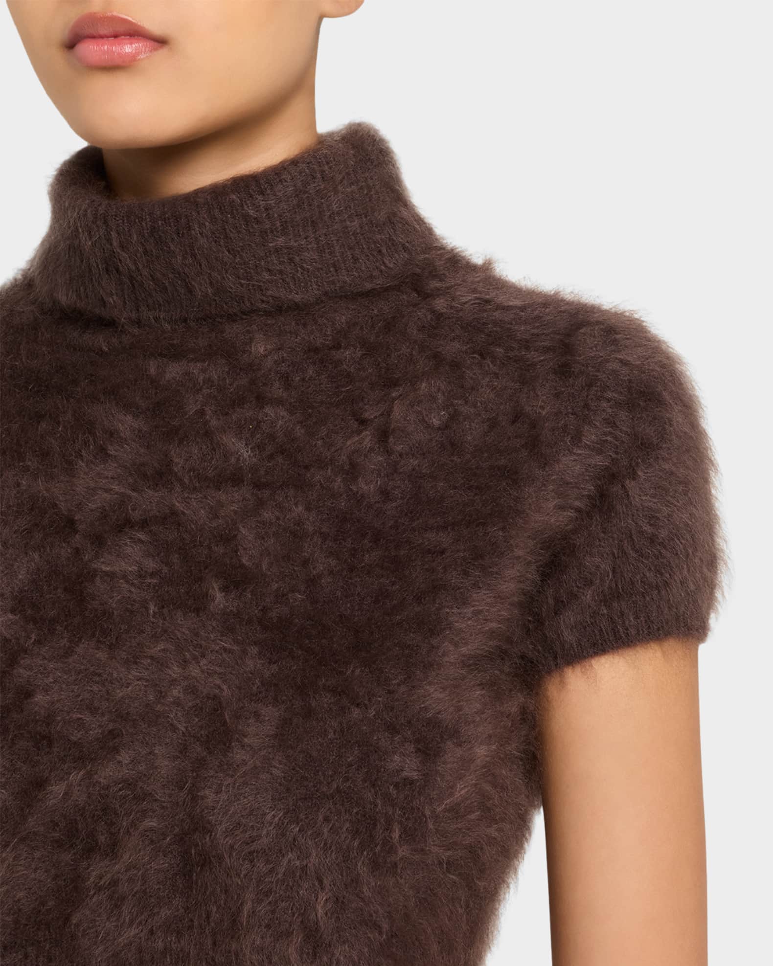 FRAME The Teddy Turtleneck Cropped Sweater | Neiman Marcus