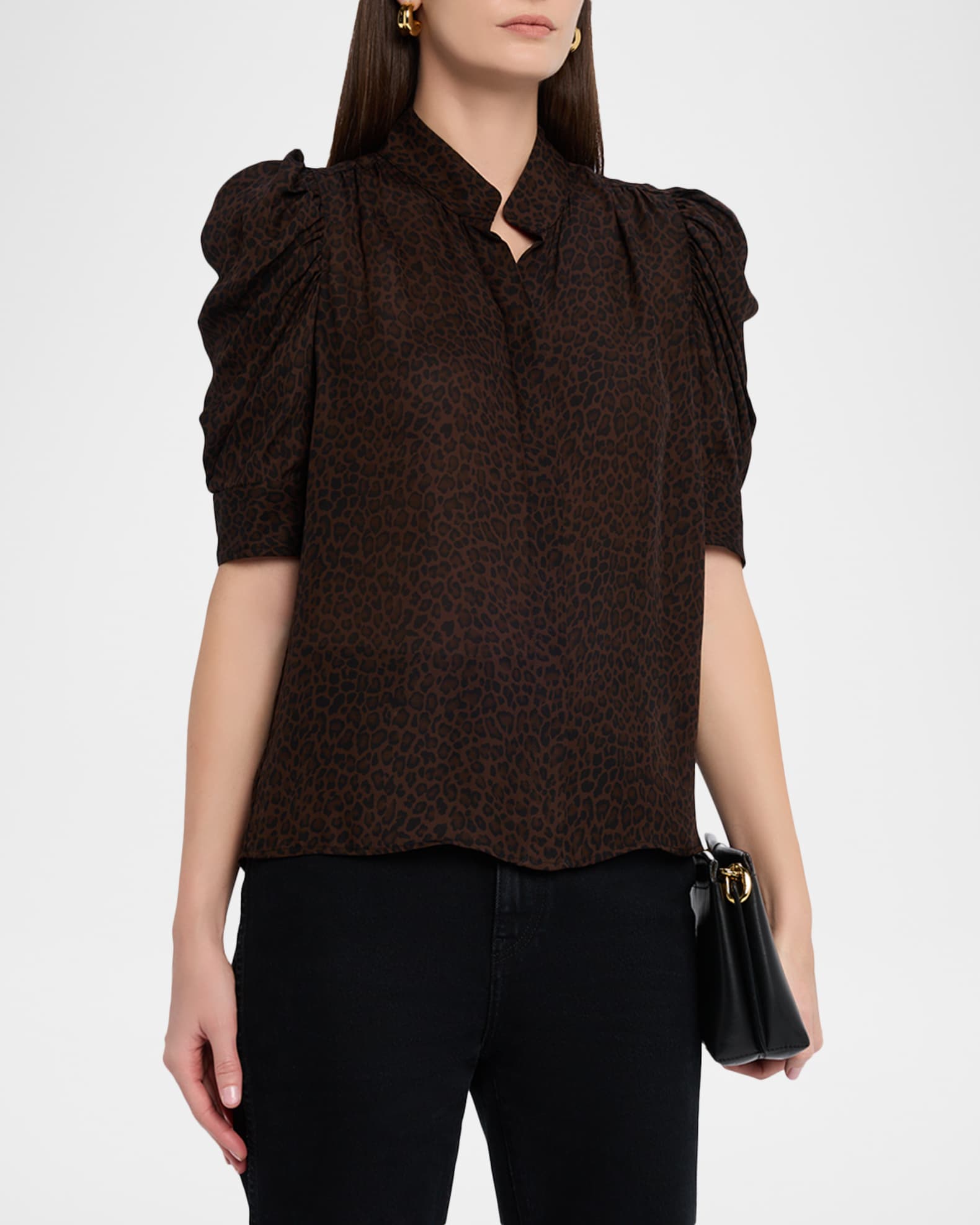 FRAME The Leopard Gillian Top | Neiman Marcus