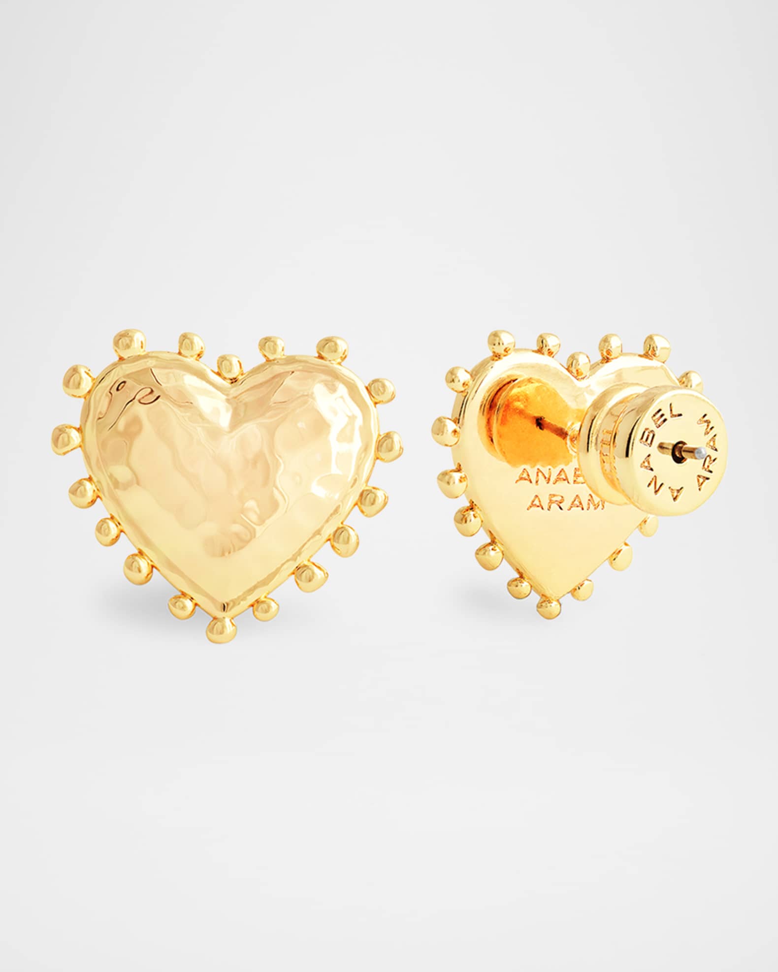 Anabel Aram Jewelry Heart Stud Earrings | Neiman Marcus