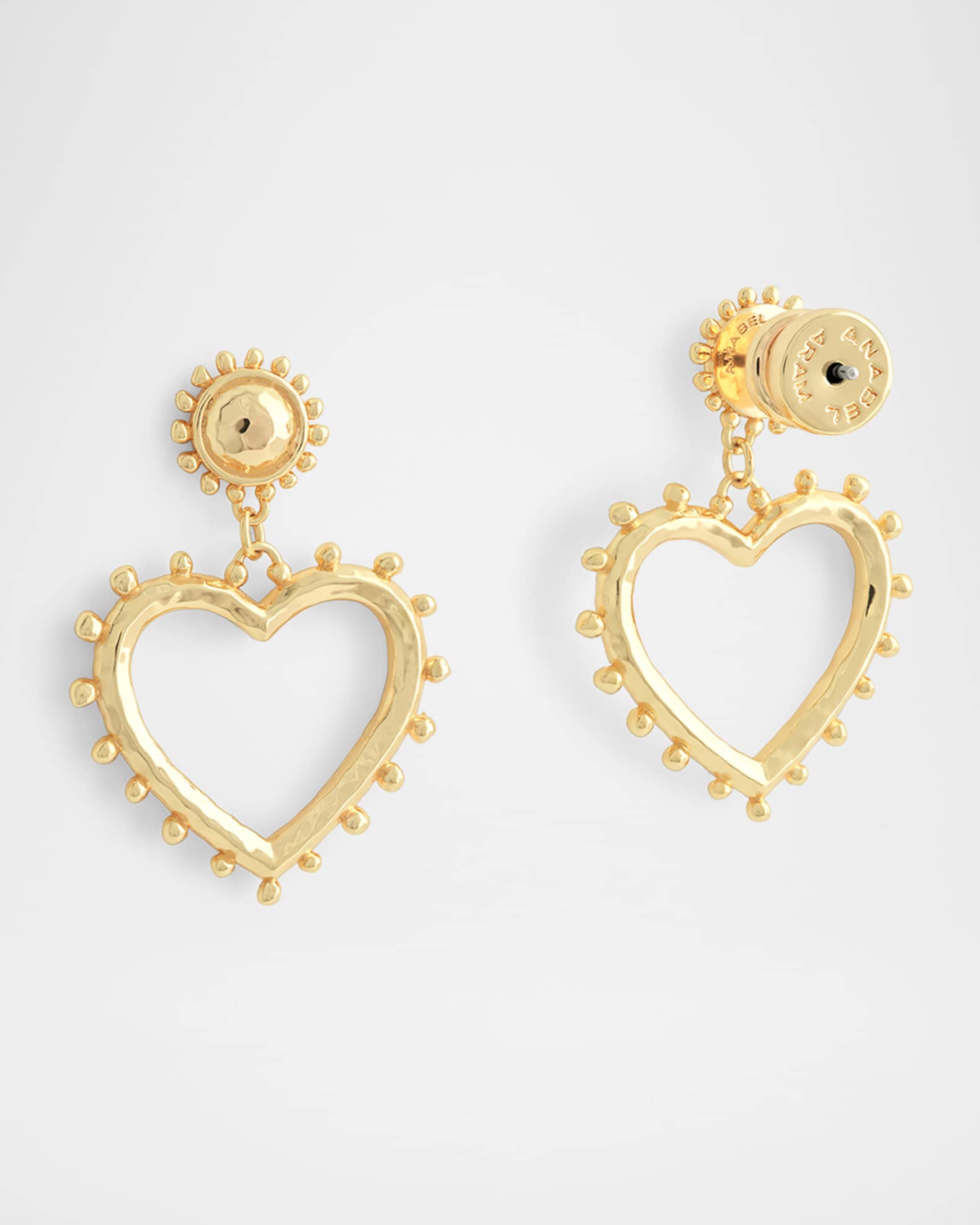 Anabel Aram Jewelry Heart Drop Earrings | Neiman Marcus