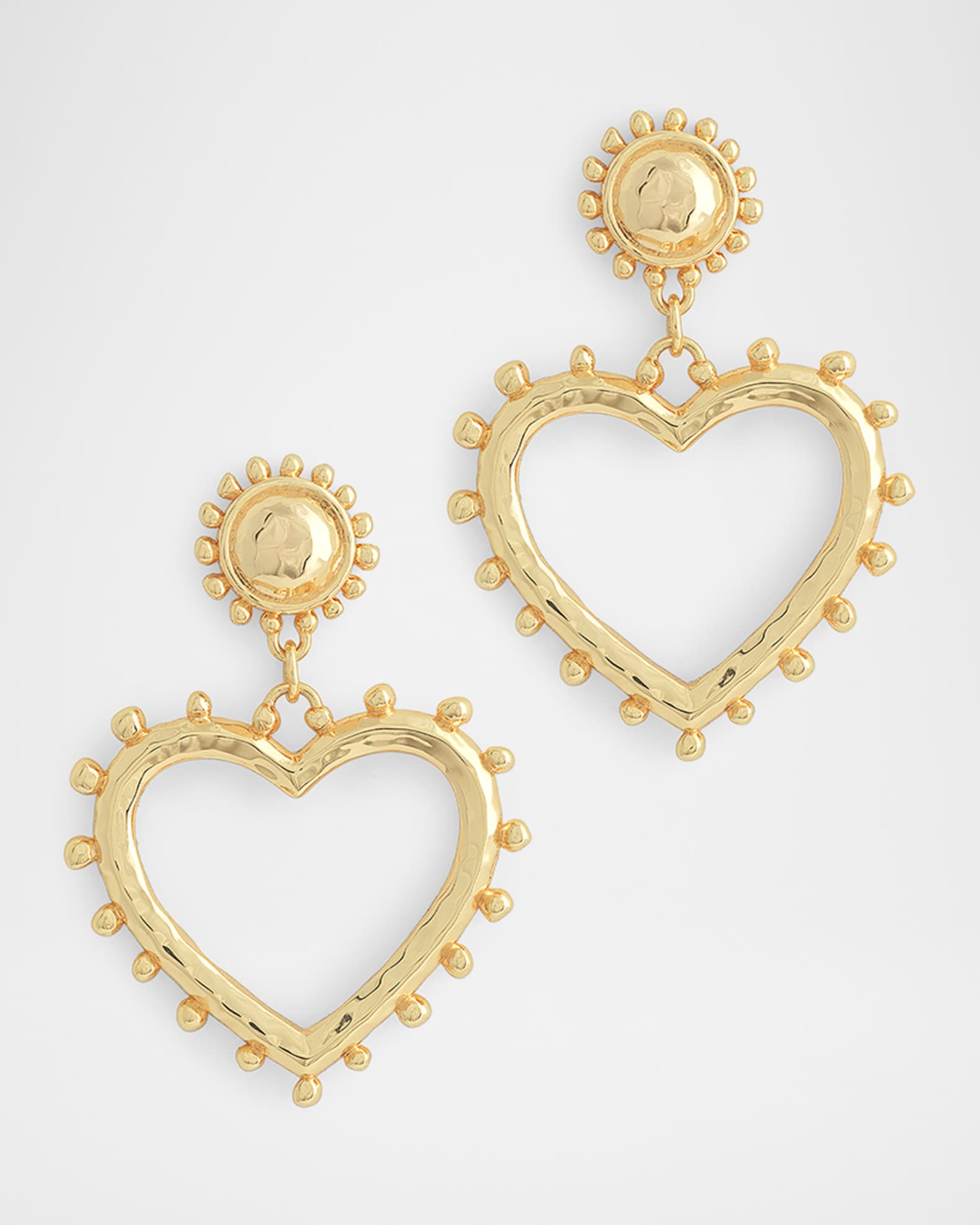 Anabel Aram Jewelry Heart Drop Earrings | Neiman Marcus