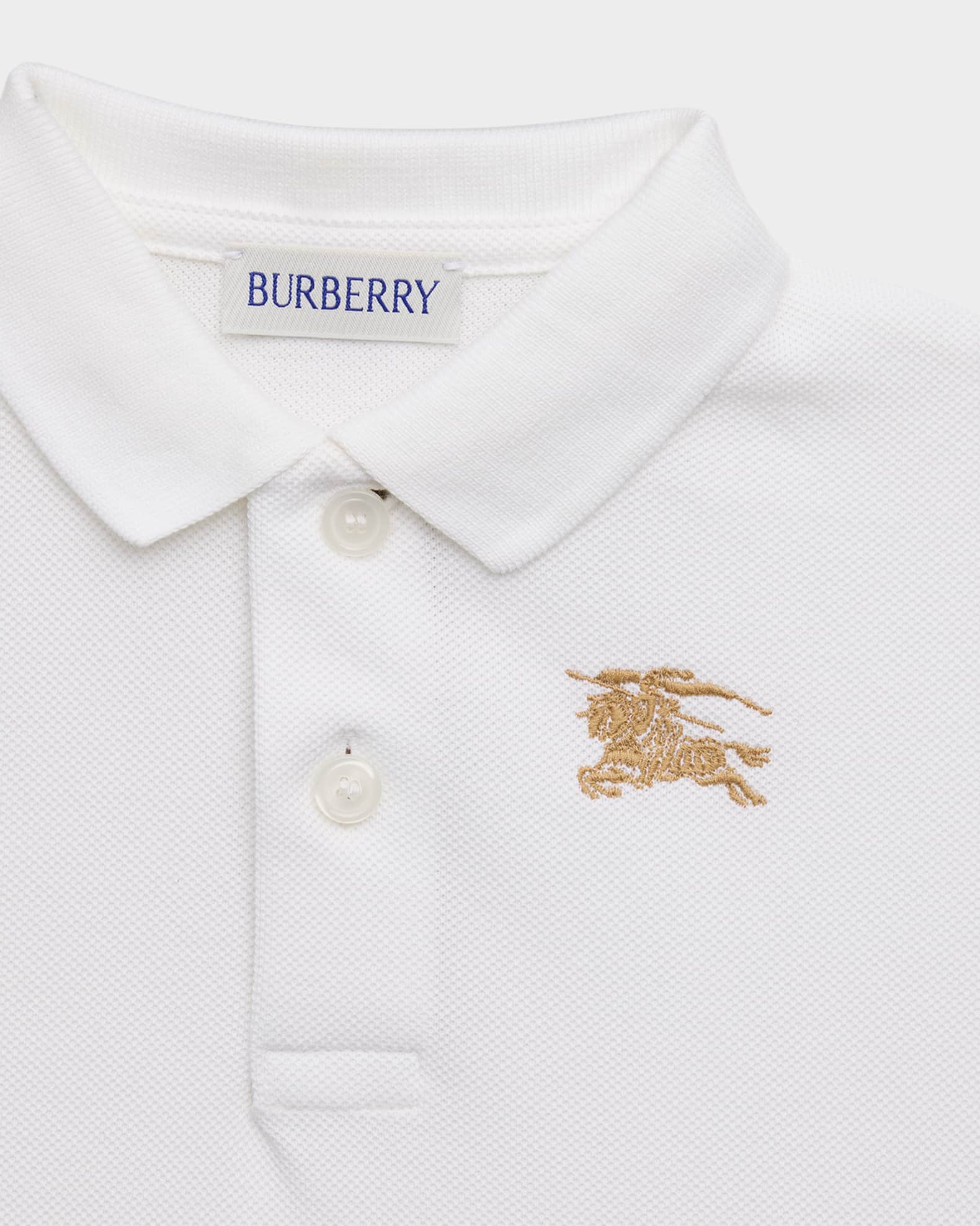 Burberry Boy's Johane EKD Short-Sleeve Polo Shirt, 6M-2 | Neiman Marcus