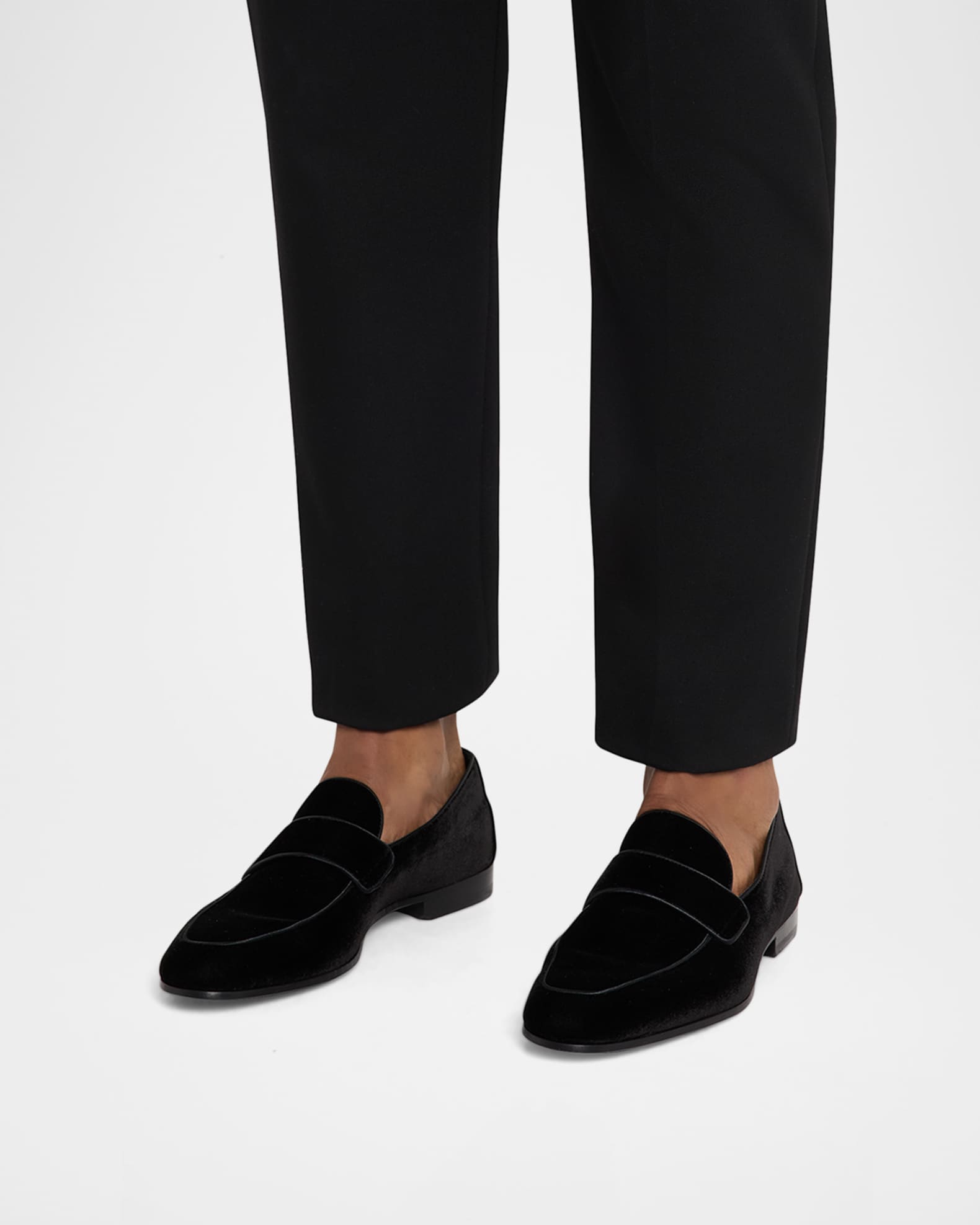 Magnanni Men's Jasper II Velvet Keeper Loafers | Neiman Marcus