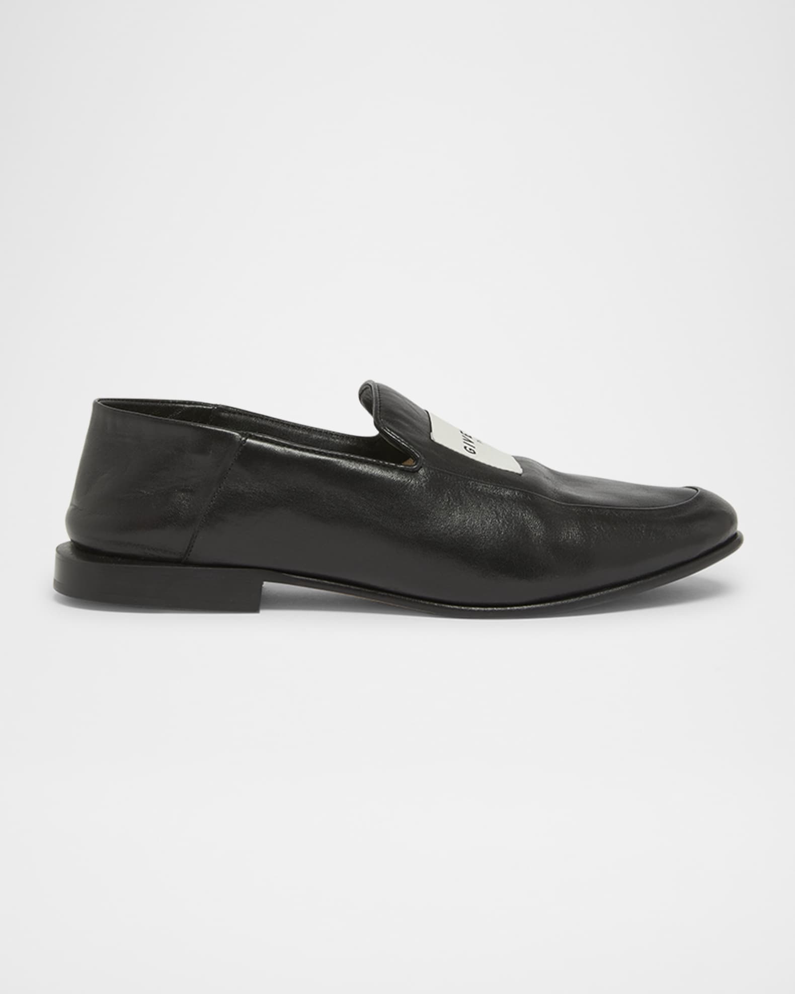 Givenchy Logo Label Leather Loafers | Neiman Marcus