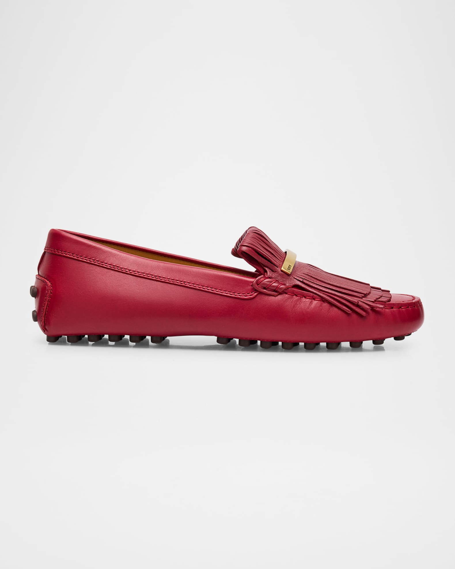 Tod's Nappa Leather Fringe Driving Shoes | Neiman Marcus